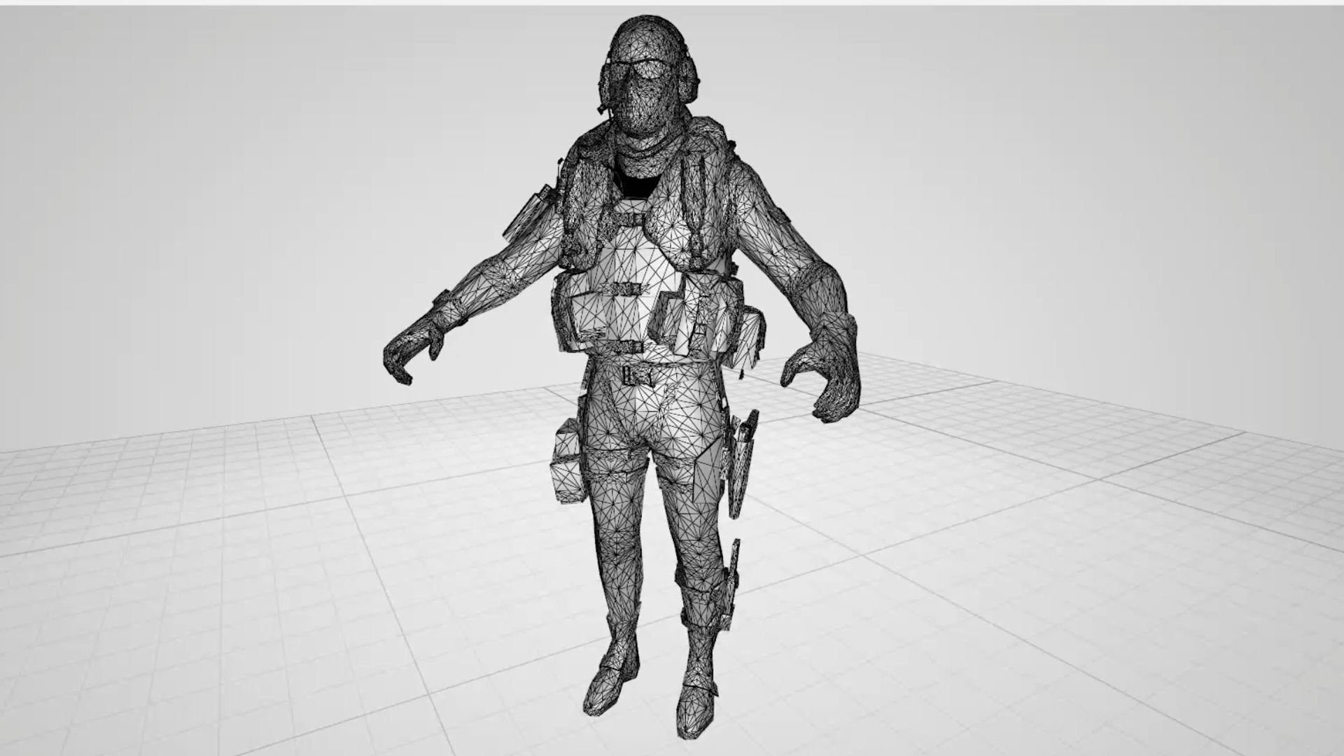 3D model CALL OF DUTY MOBILE CHARACTER - Ghost stealth VR / AR / low ...