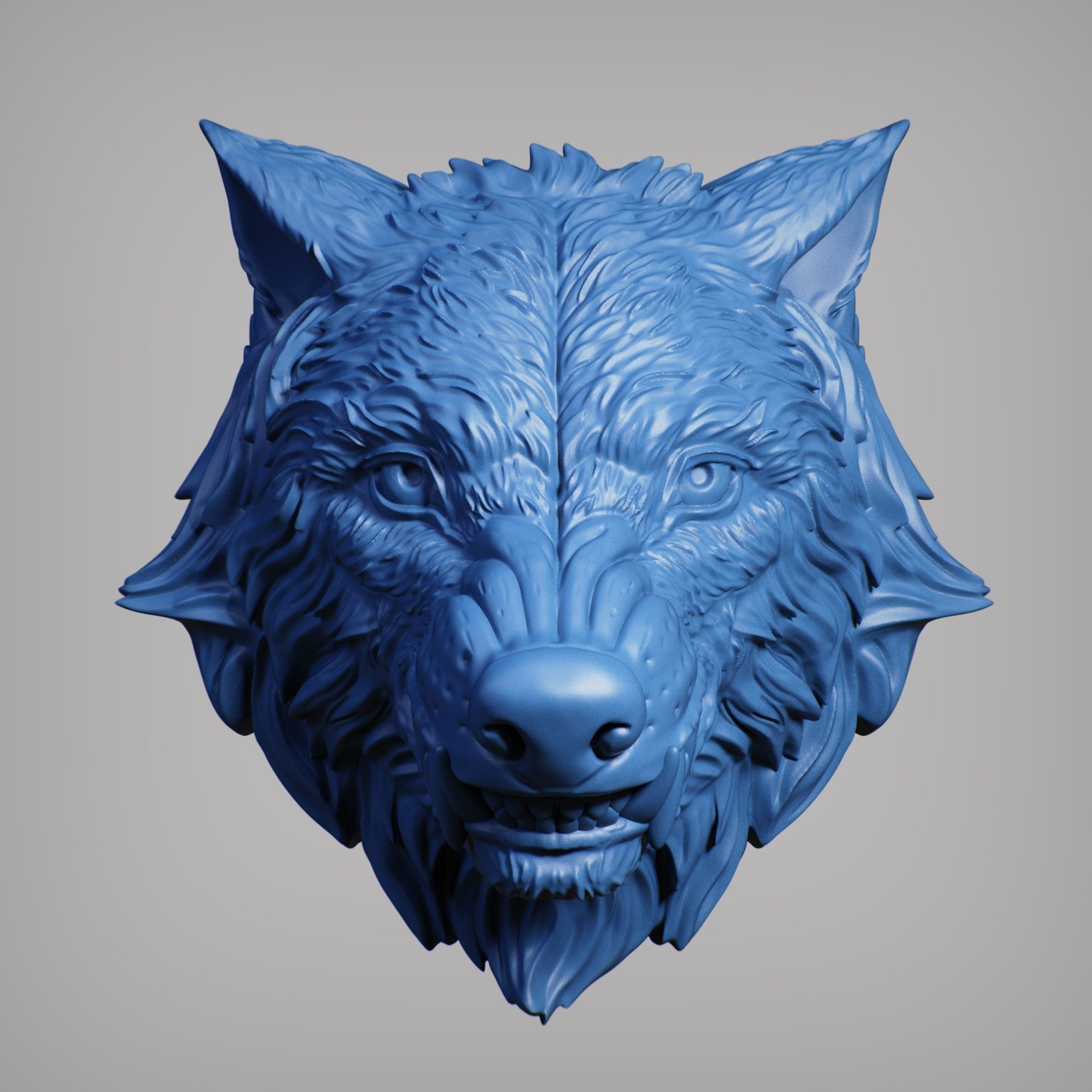 Wolf Head 3D model 3D printable | CGTrader