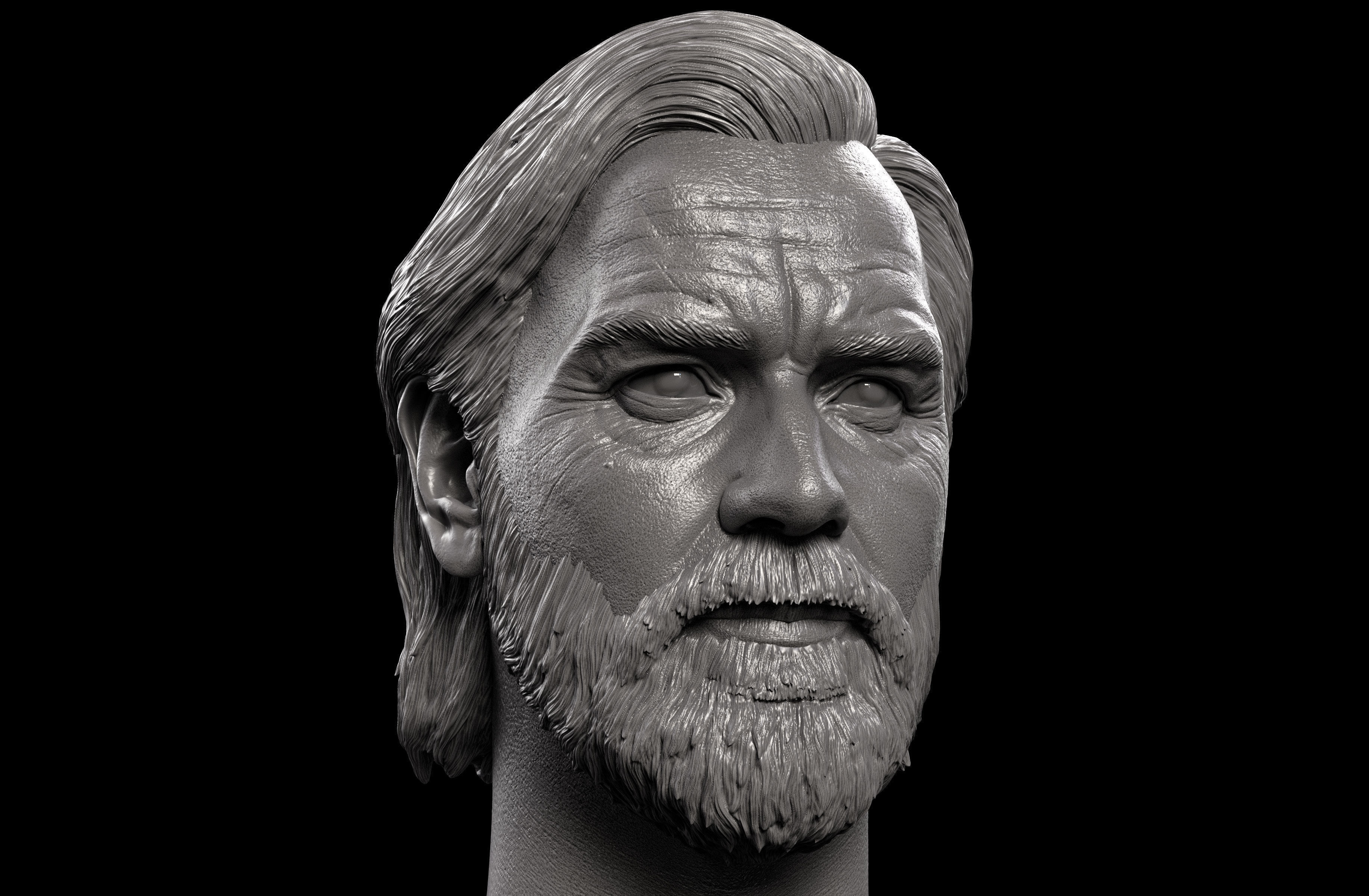 Obi-Wan Kenobi Head- Ewan McGregor 3D model 3D printable | CGTrader