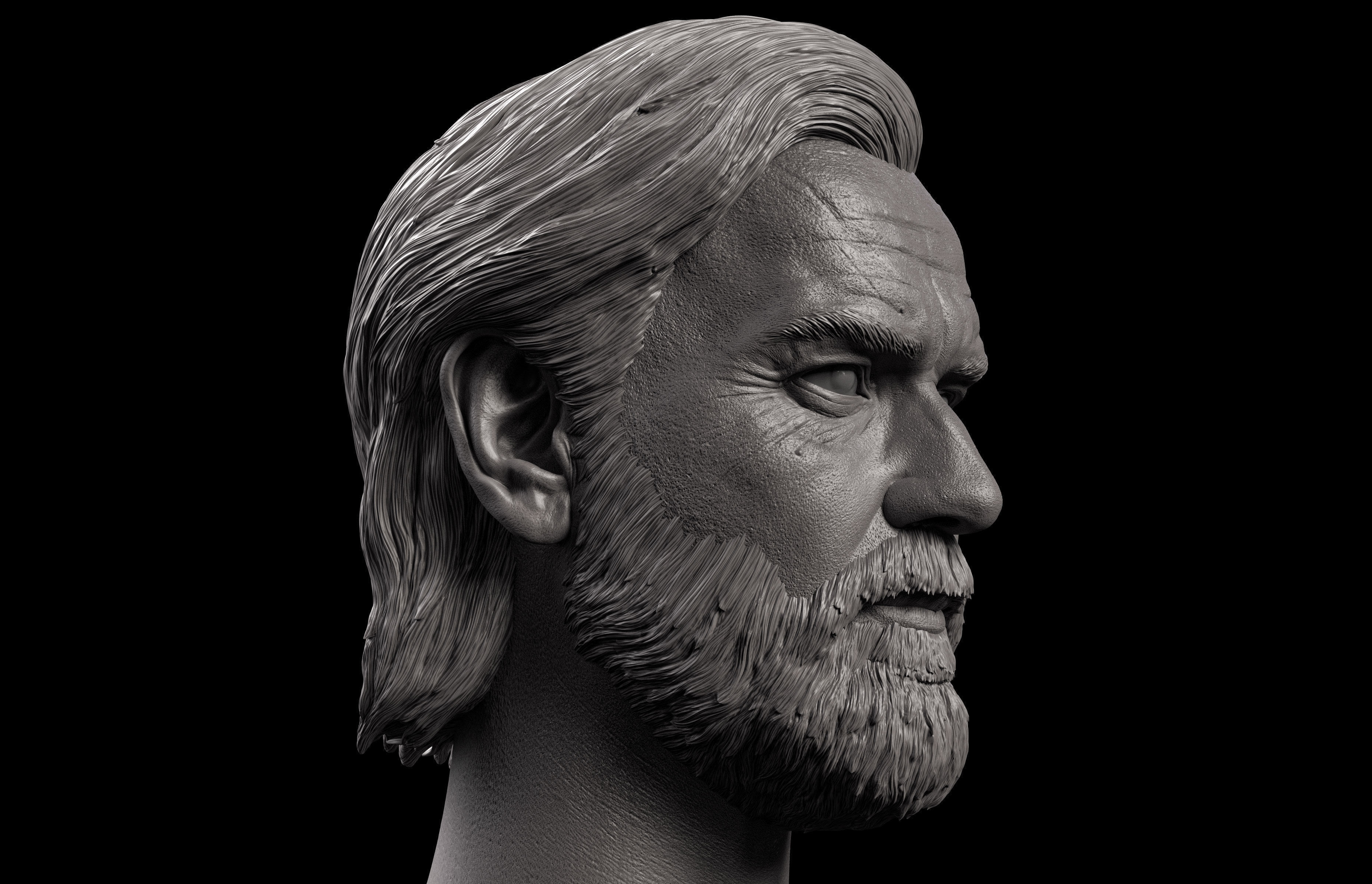 Obi-Wan Kenobi Head- Ewan McGregor 3D model 3D printable | CGTrader