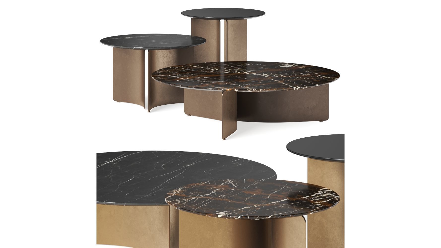 Marelli Wave Coffee Tables 3D model | CGTrader