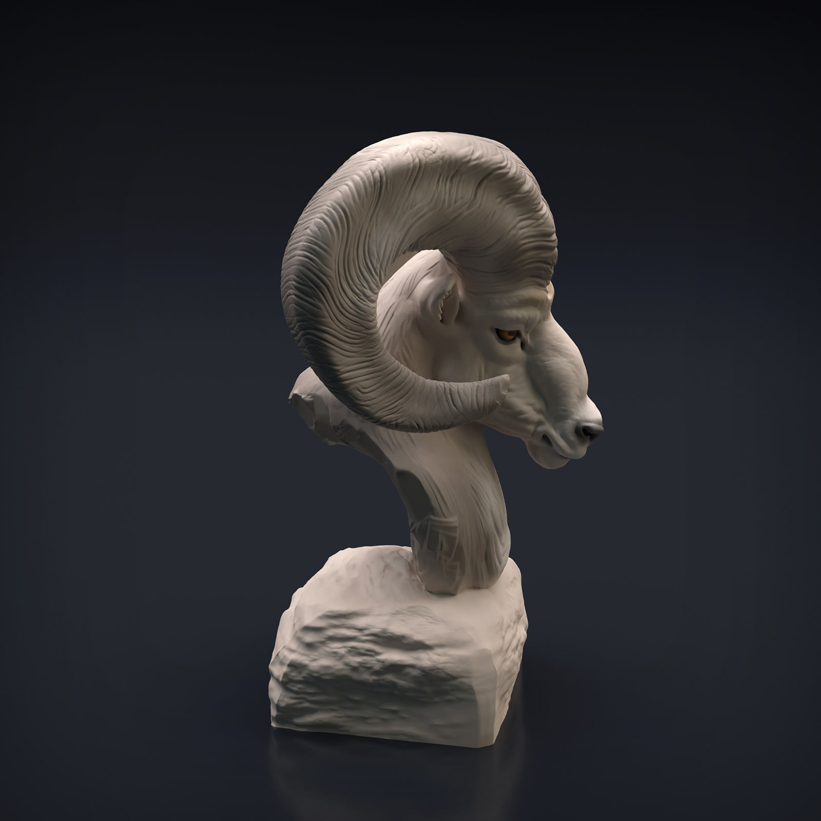 Ram Bust for 3D Printing 3D model 3D printable | CGTrader