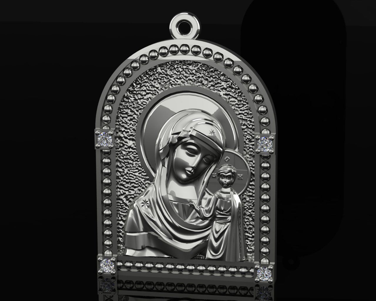 Pendant Saint Maria 3D model 3D printable | CGTrader