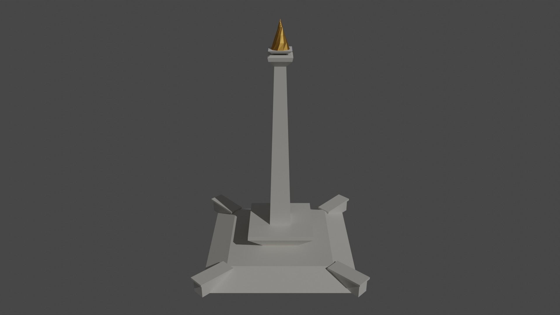 Monas Low-Poly monument free VR / AR / low-poly 3D model | CGTrader