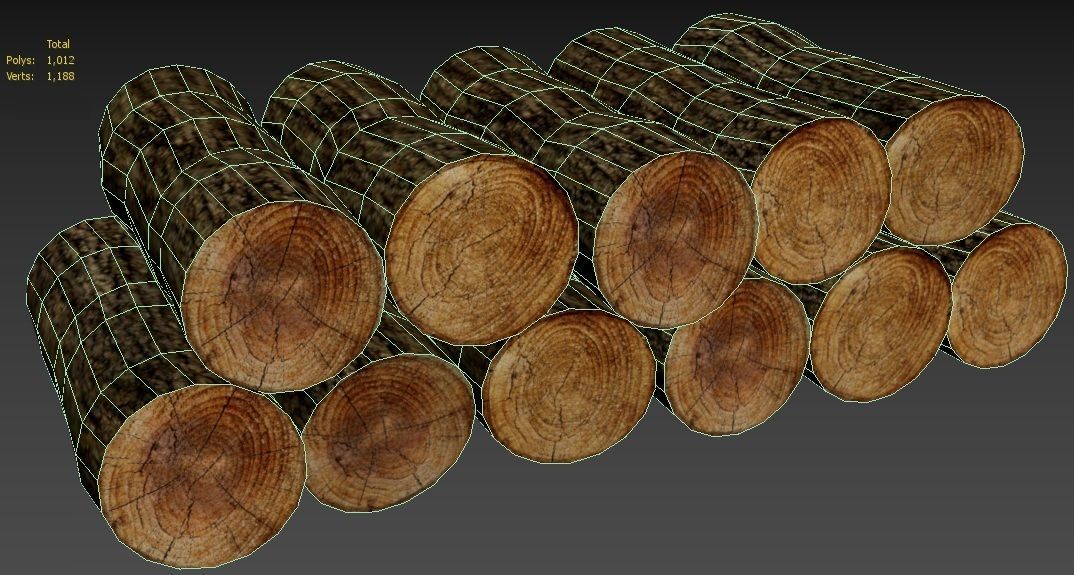 3D model Wooden Logs VR / AR / low-poly | CGTrader