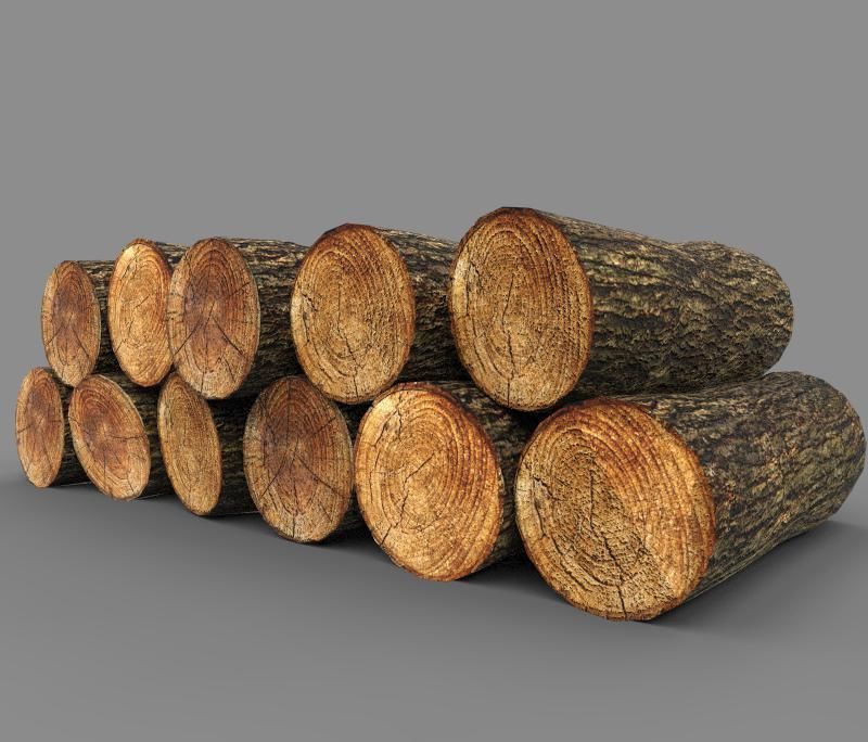 3D model Wooden Logs VR / AR / low-poly | CGTrader