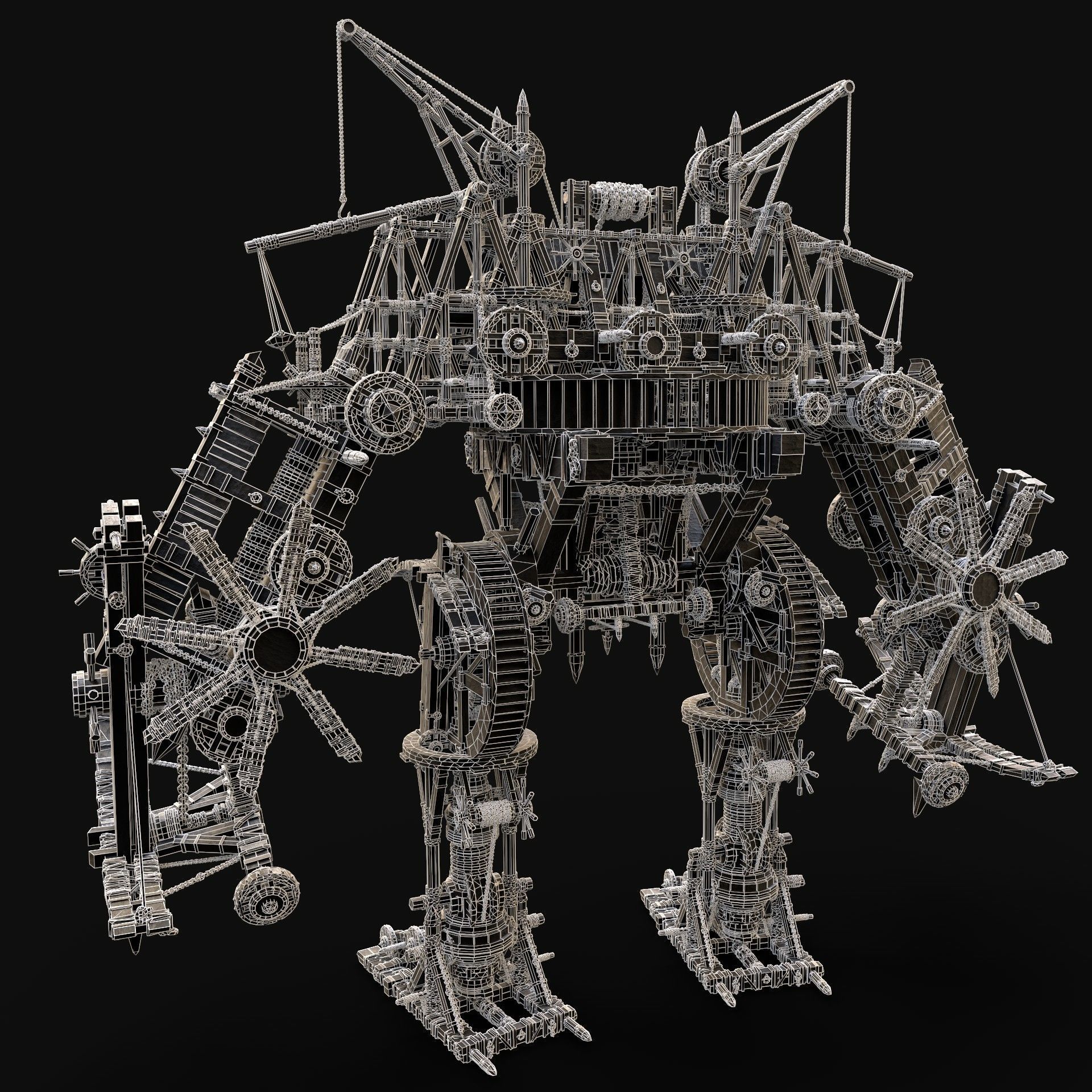 3D model MECH GIANT ROBOT SIEGE ENGINE MACHINE WAR CONSTRUCTION MECHA ...