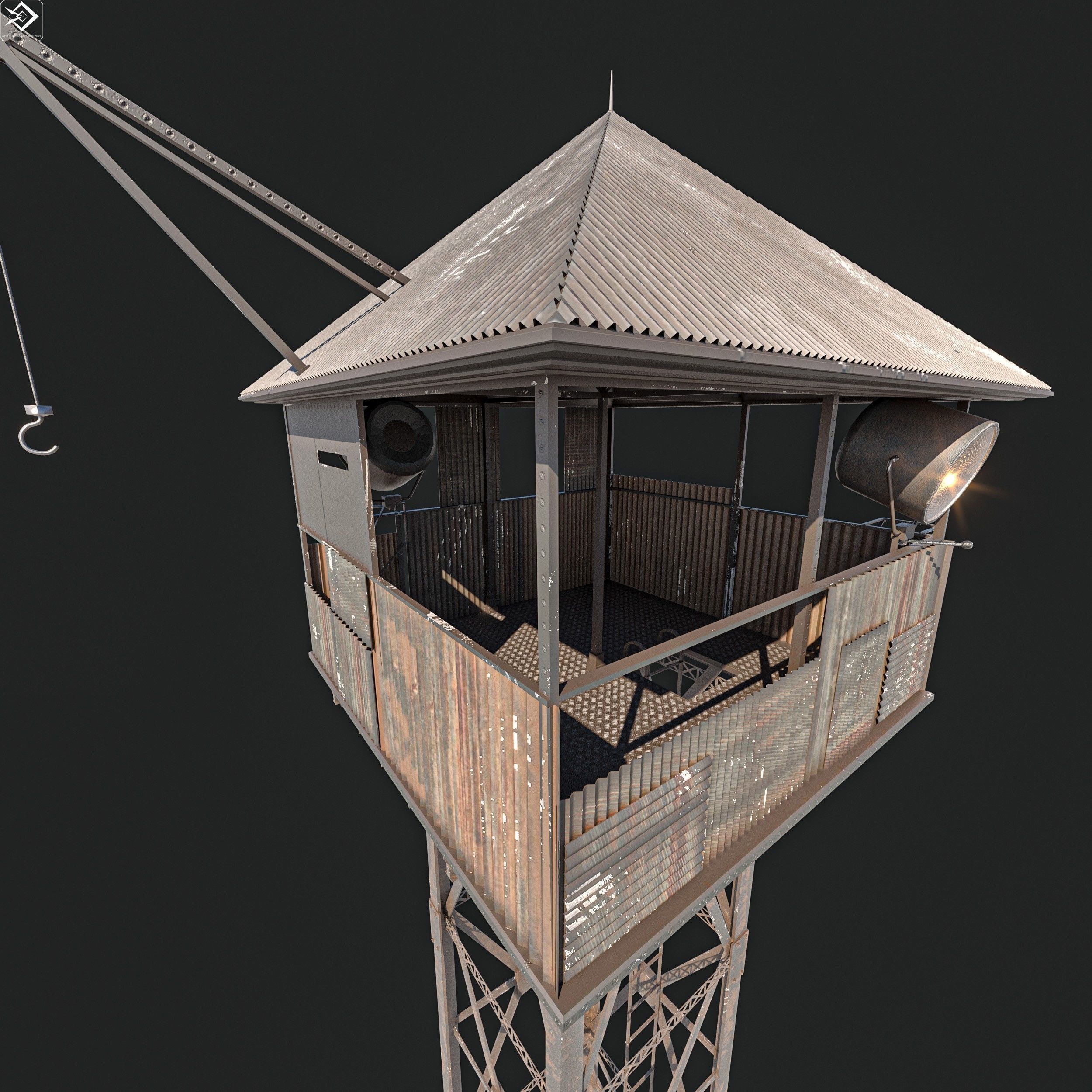 3D model Watchtower guard tower VR / AR / low-poly | CGTrader