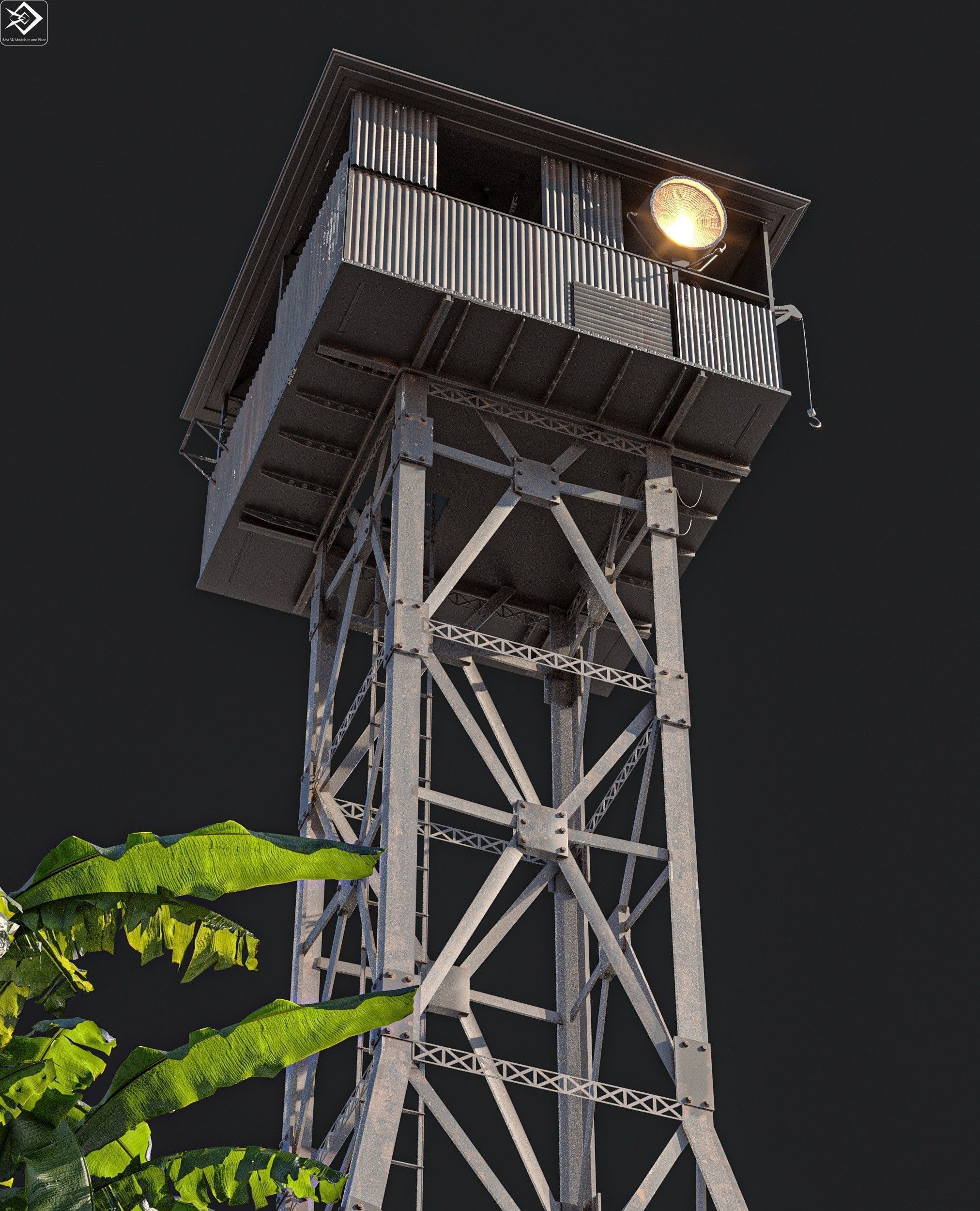 3D model Watchtower guard tower VR / AR / low-poly | CGTrader