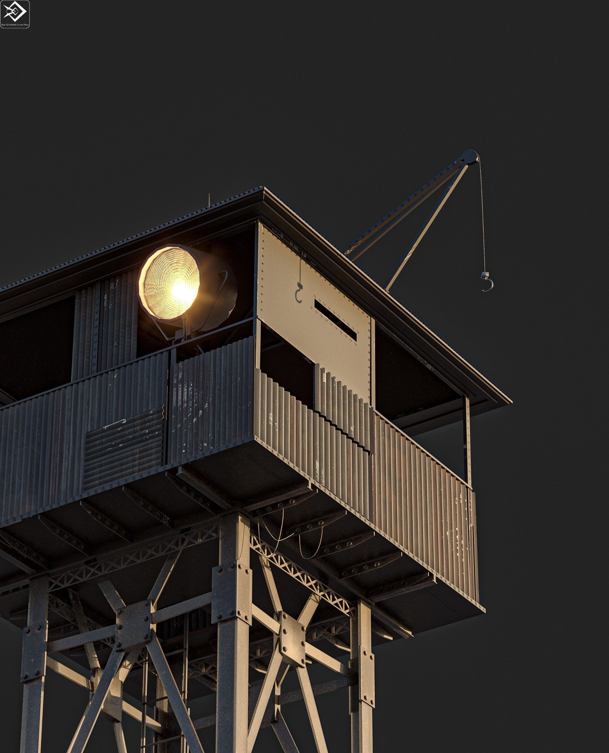 3D model Watchtower guard tower VR / AR / low-poly | CGTrader
