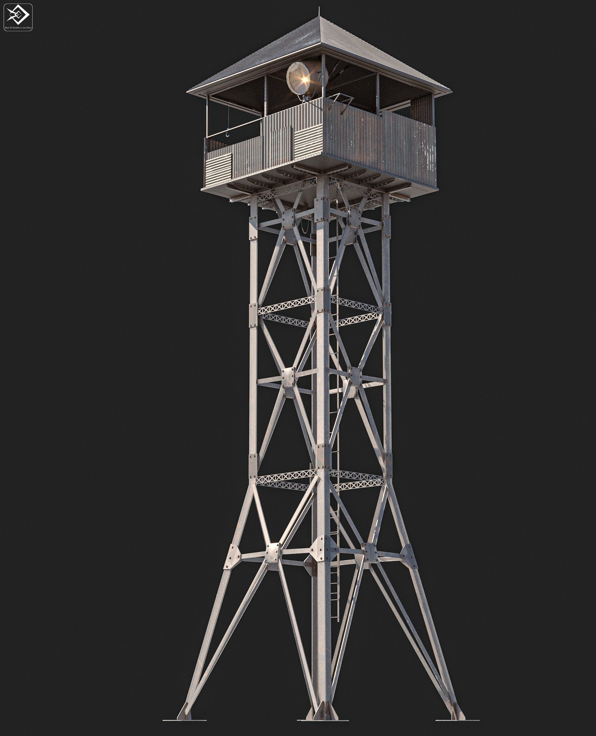 3D model Watchtower guard tower VR / AR / low-poly | CGTrader