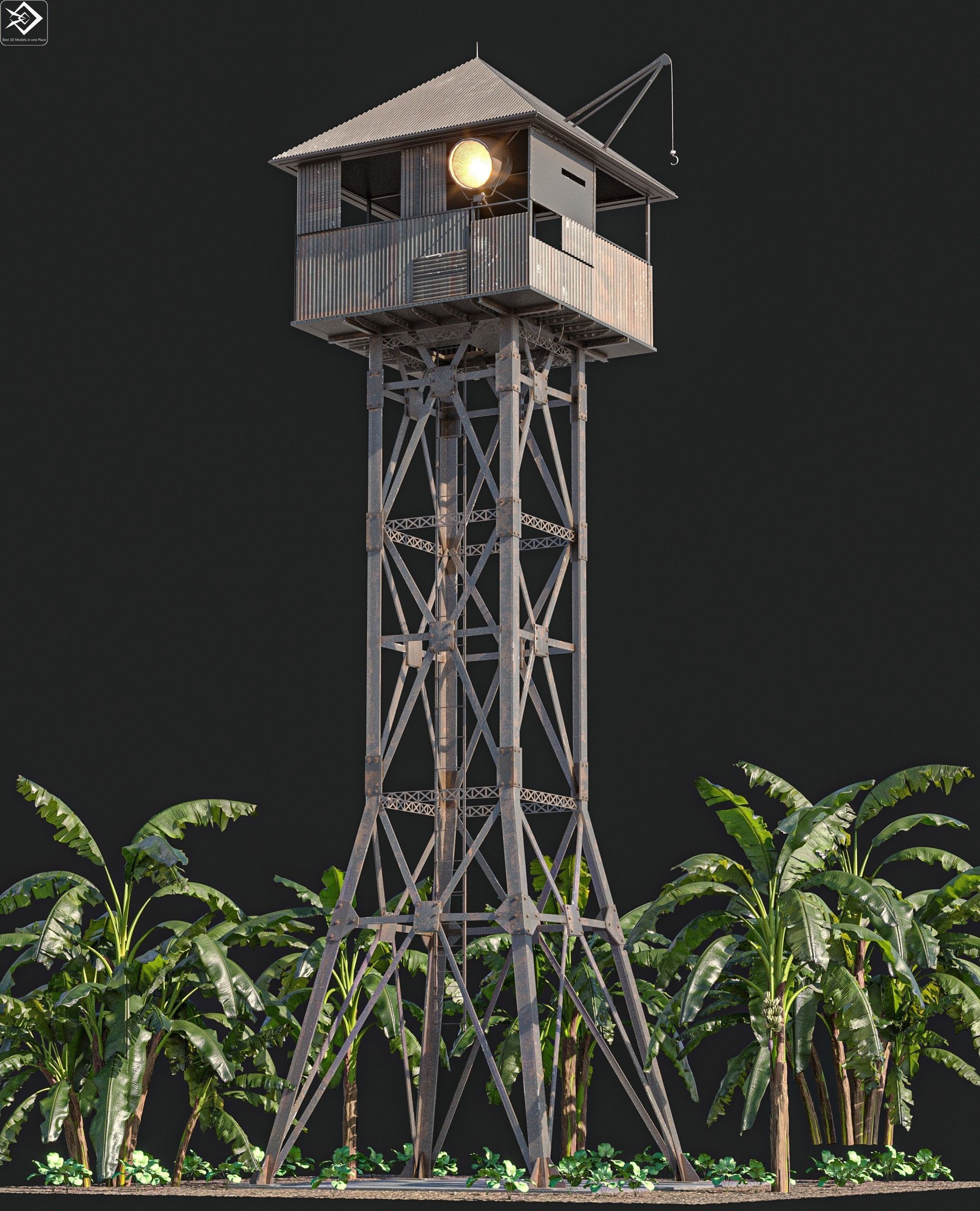 3D model Watchtower guard tower VR / AR / low-poly | CGTrader
