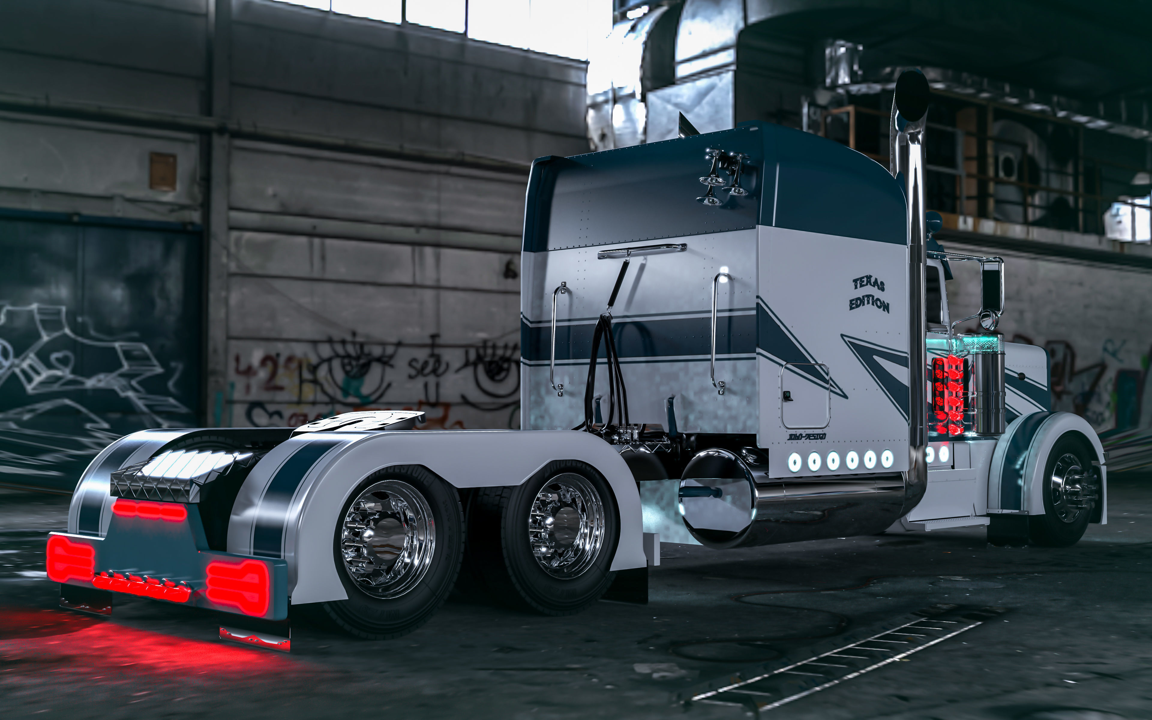 Peterbilt 389 Blue Edition JD 3D model | CGTrader
