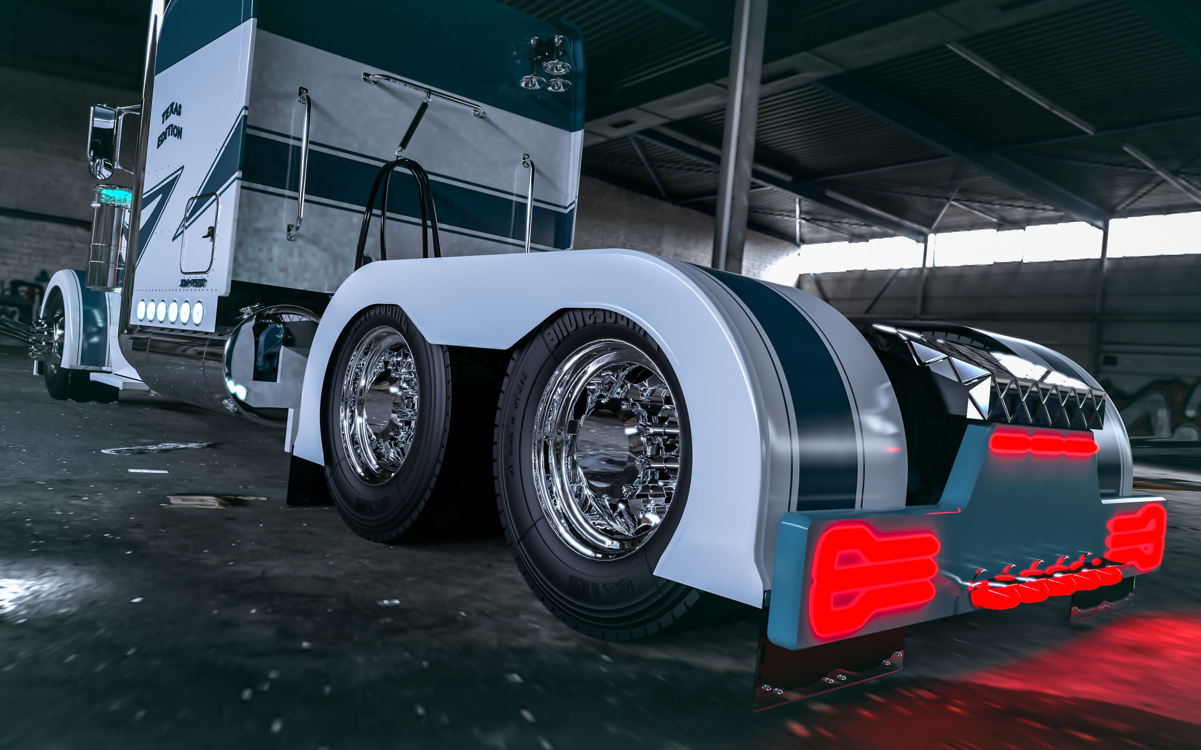 Peterbilt 389 Blue Edition JD 3D model | CGTrader