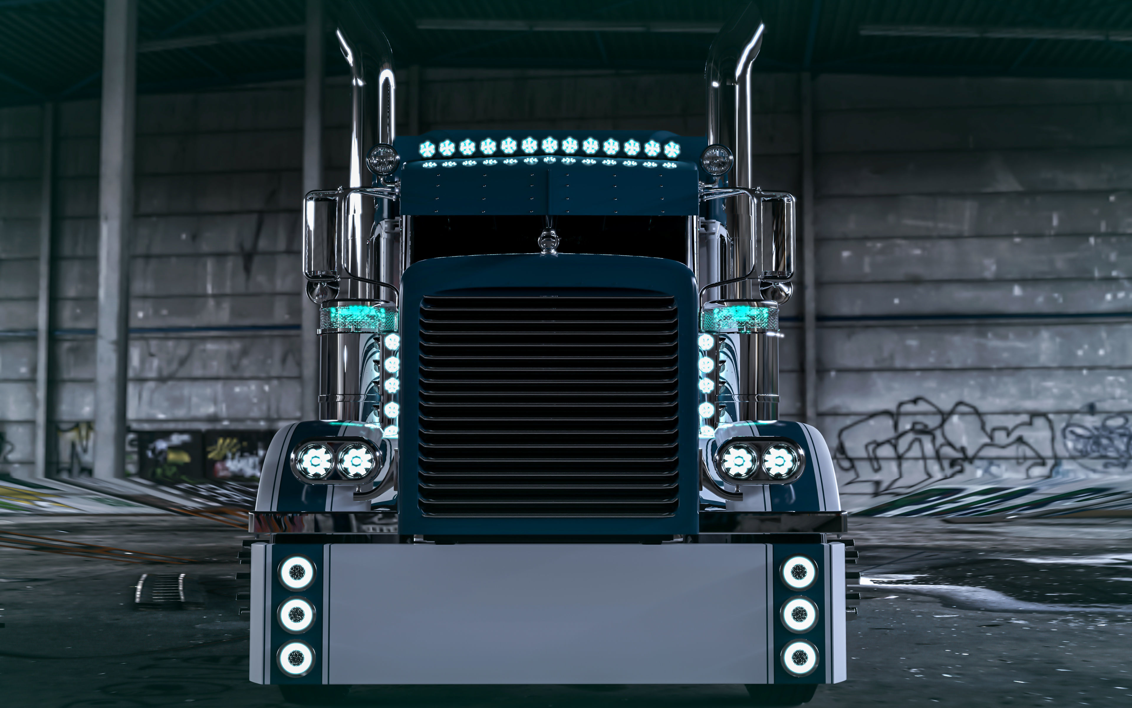 Peterbilt 389 Blue Edition JD 3D model | CGTrader