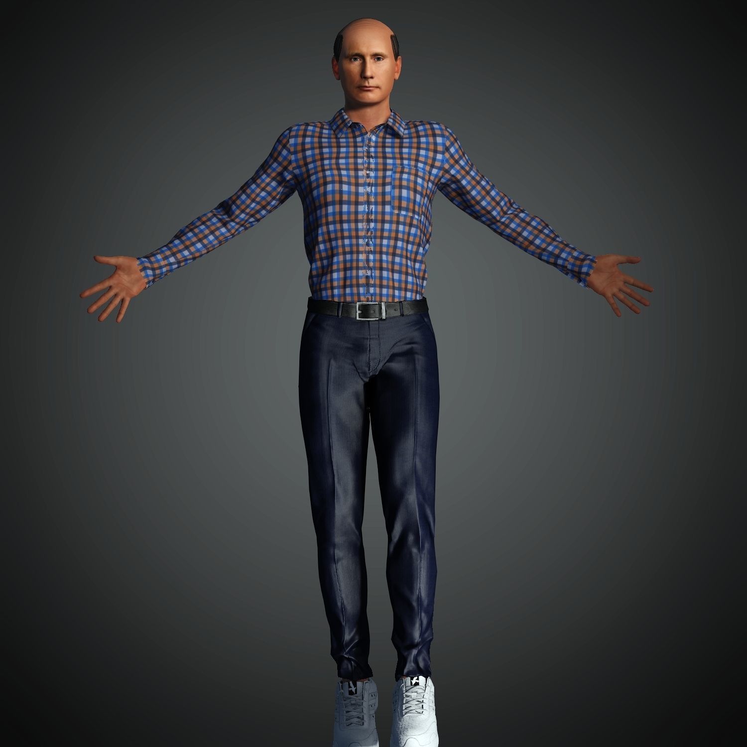 3D model Vladimir Poutine Russian President Character Blender Iclone VR ...