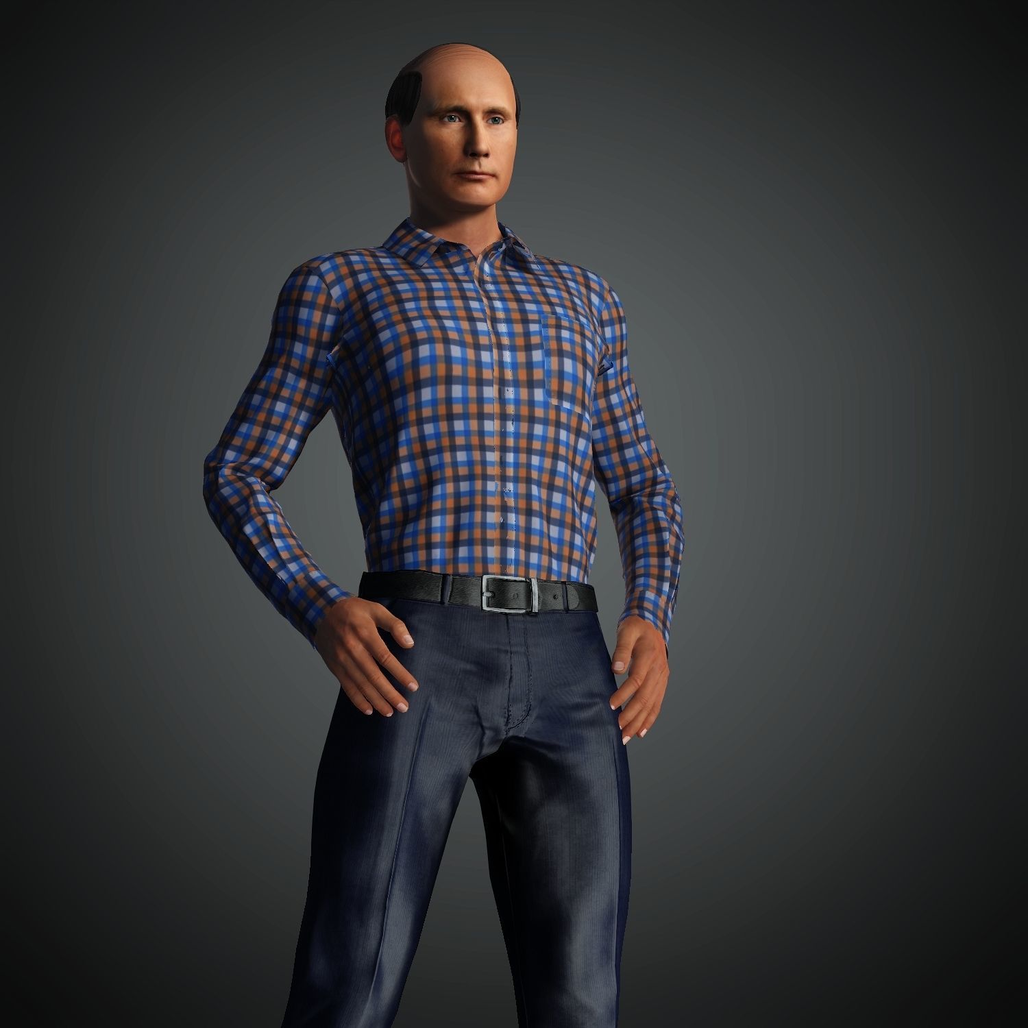 3D model Vladimir Poutine Russian President Character Blender Iclone VR ...