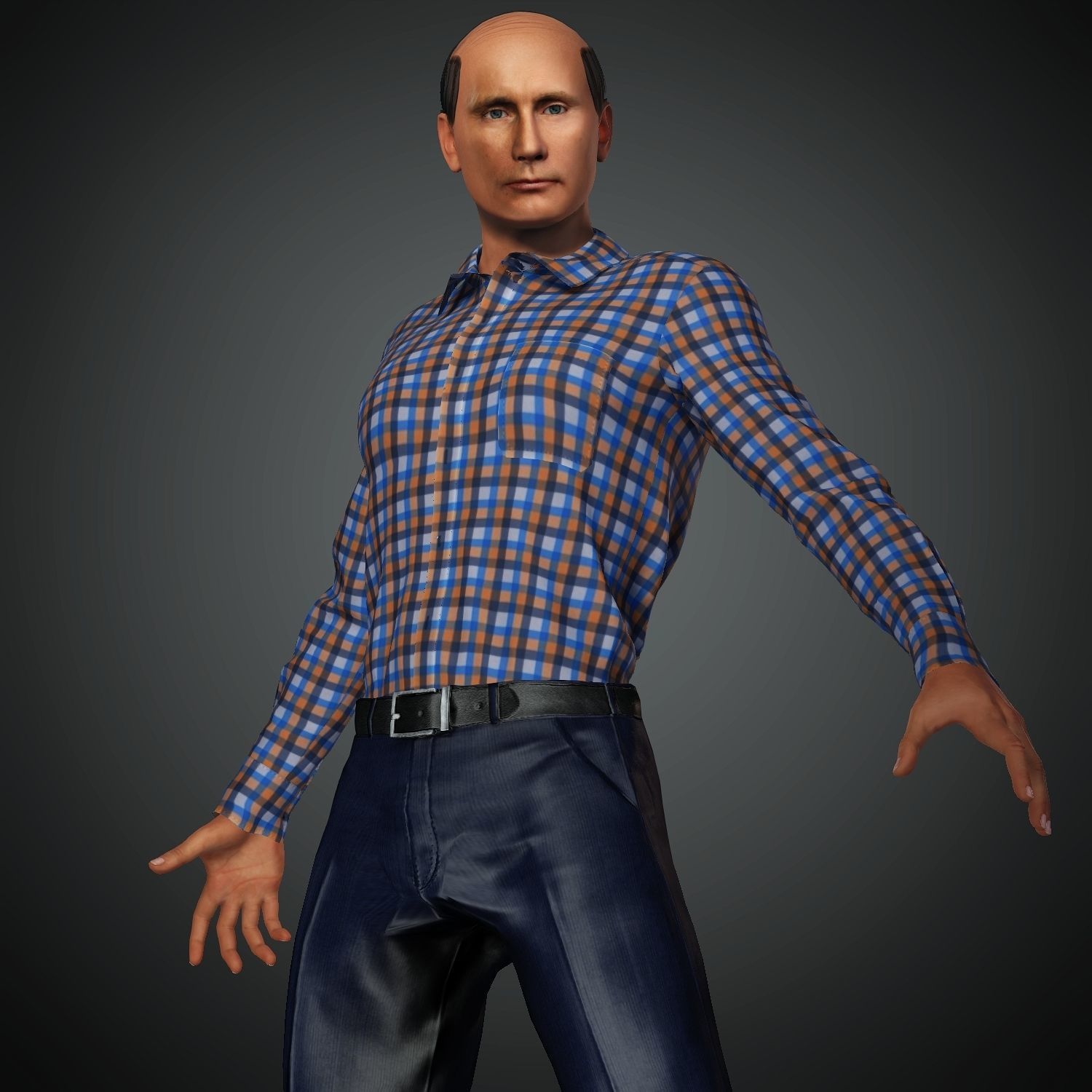 3D model Vladimir Poutine Russian President Character Blender Iclone VR ...