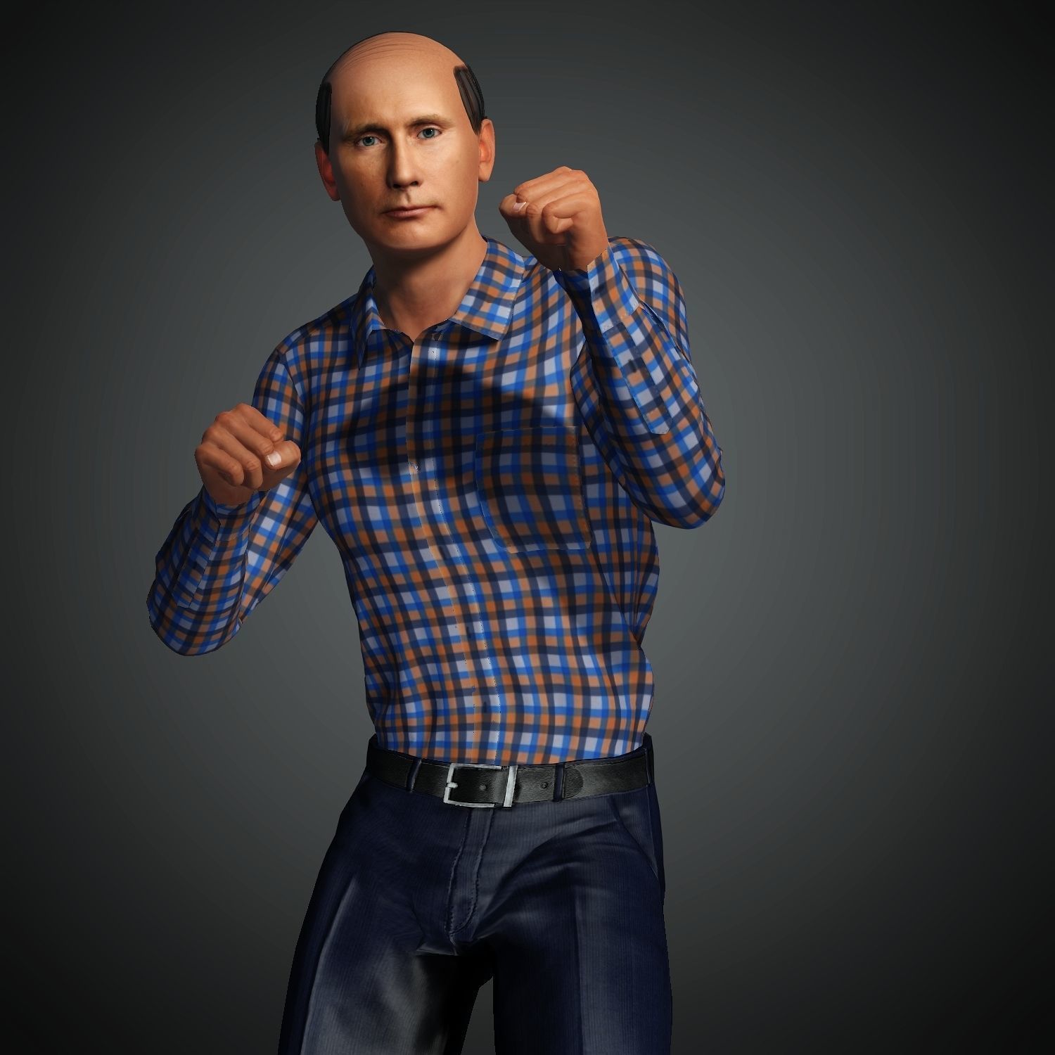 3D model Vladimir Poutine Russian President Character Blender Iclone VR ...