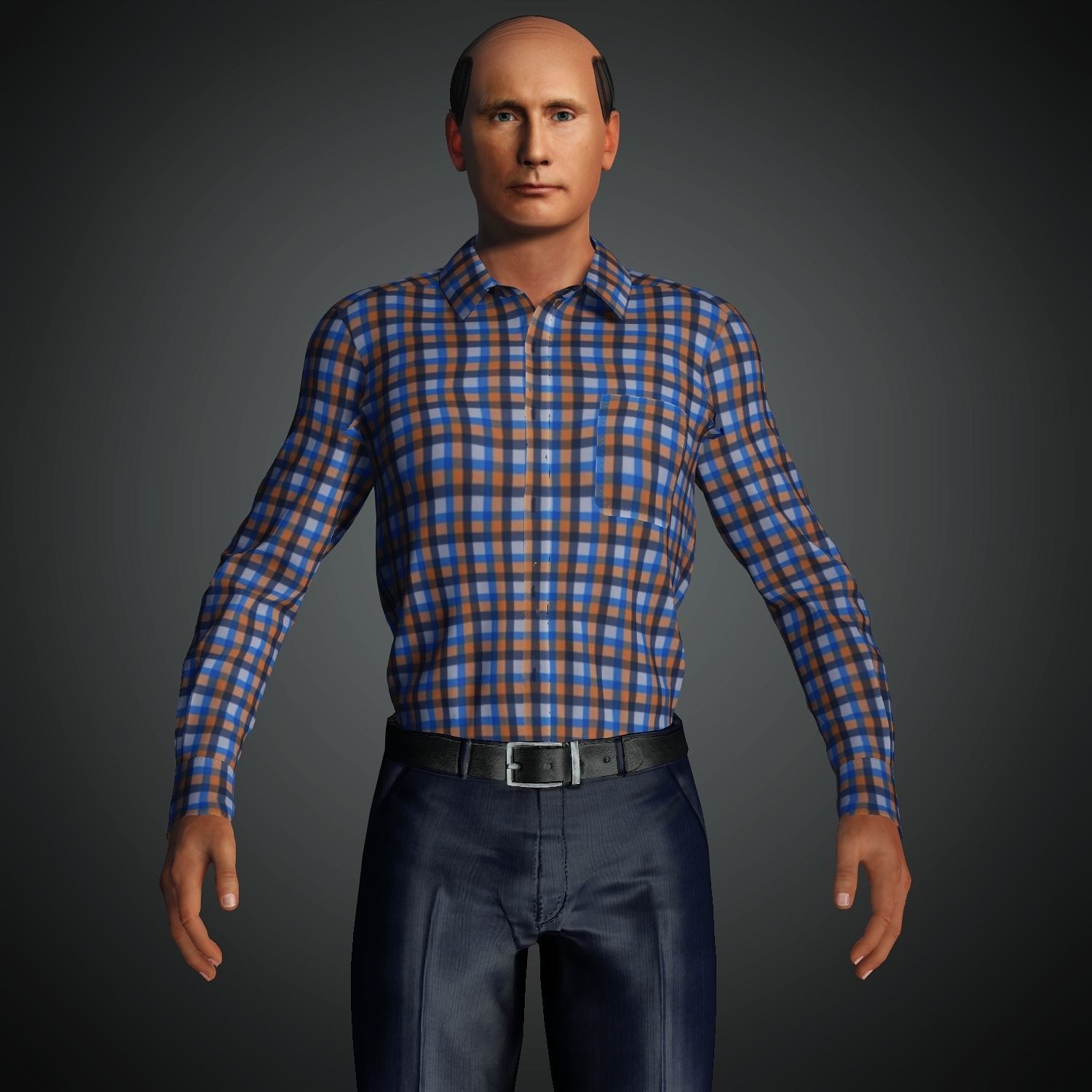 3D model Vladimir Poutine Russian President Character Blender Iclone VR ...