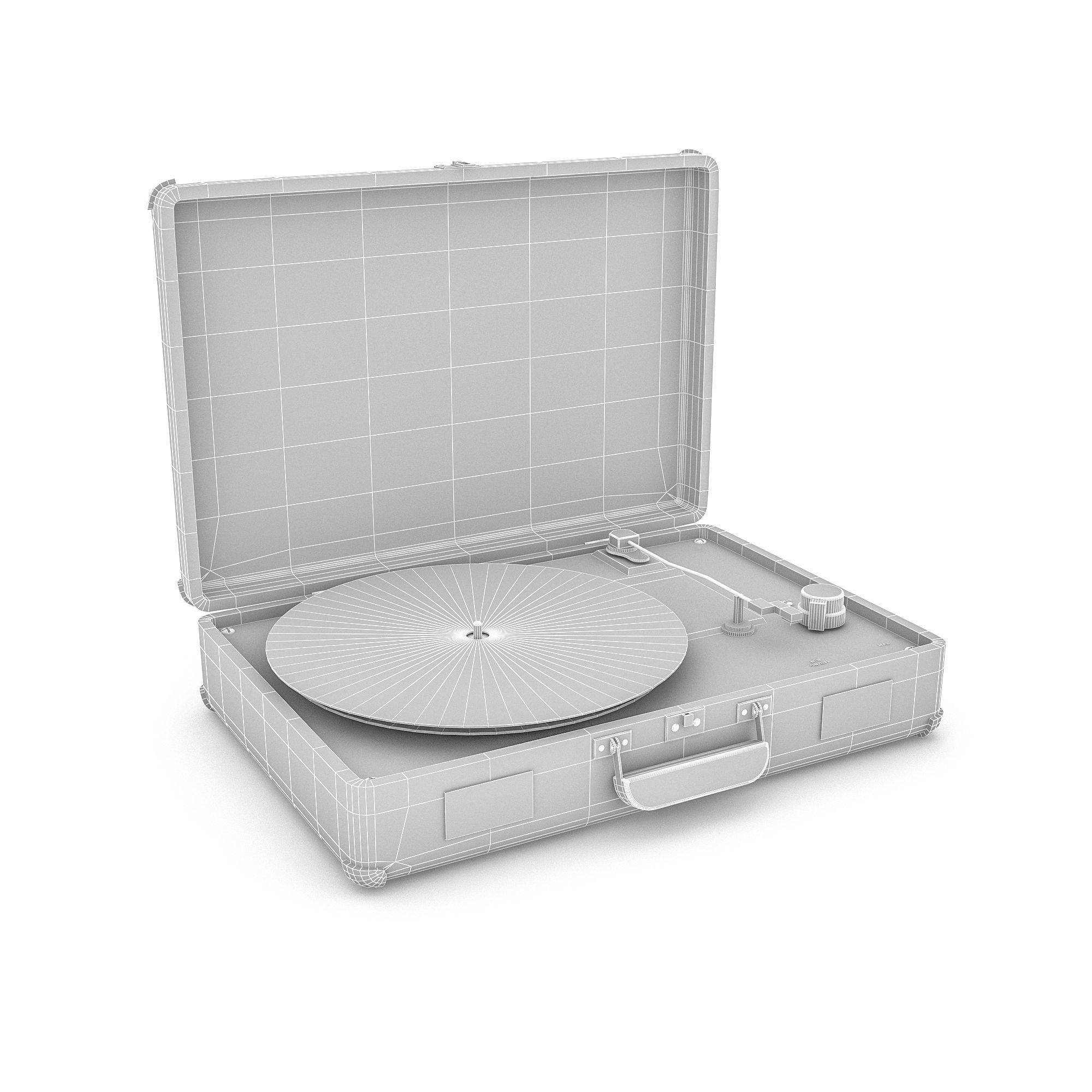 3D model 3D model turntables model vinyl record player VR / AR / low ...