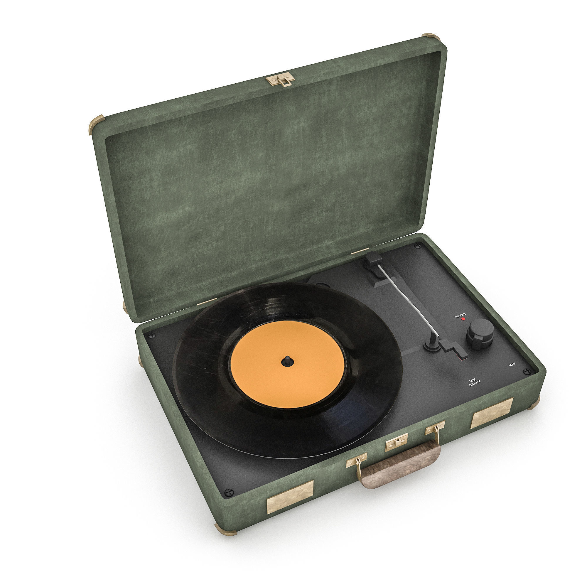 3D model 3D model turntables model vinyl record player VR / AR / low ...