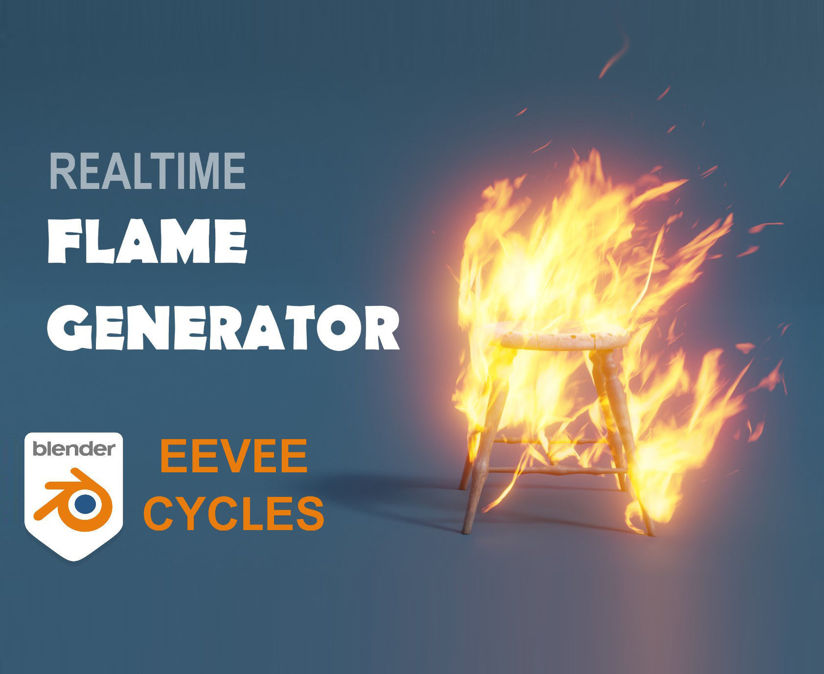 Realtime flame generator in Blender 3D model animated | CGTrader