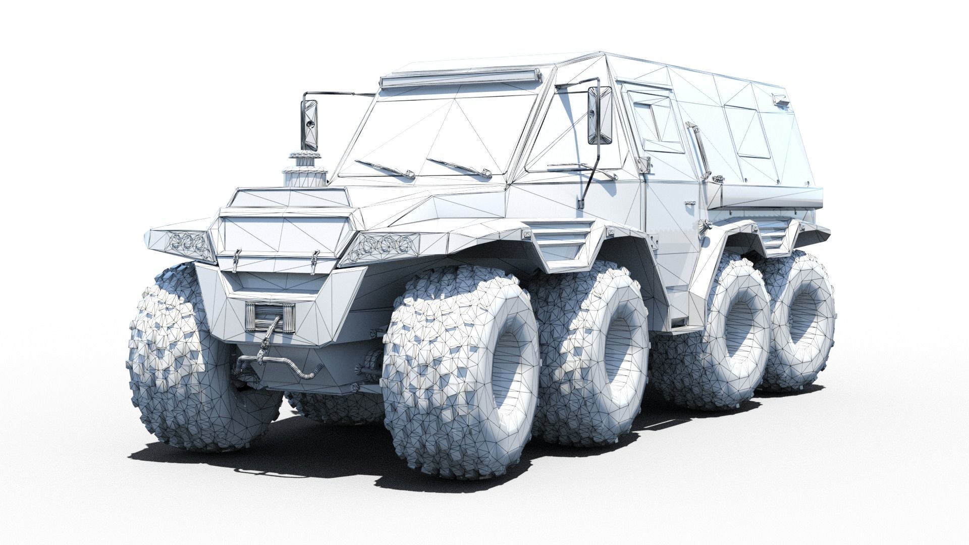 3D model AvtoRoss Shaman 8x8 Offroad vehicle VR / AR / low-poly | CGTrader