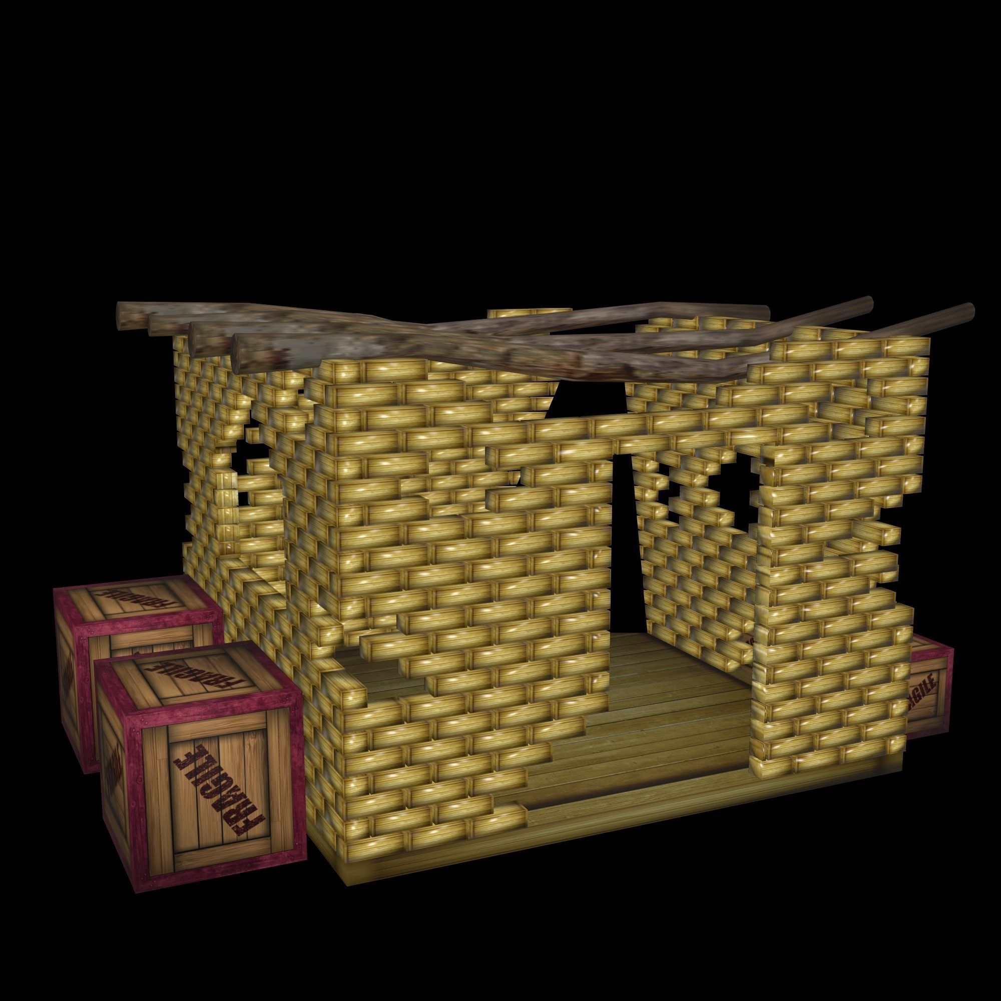3D model 3DBlessed Ruined Gold VR / AR / low-poly | CGTrader