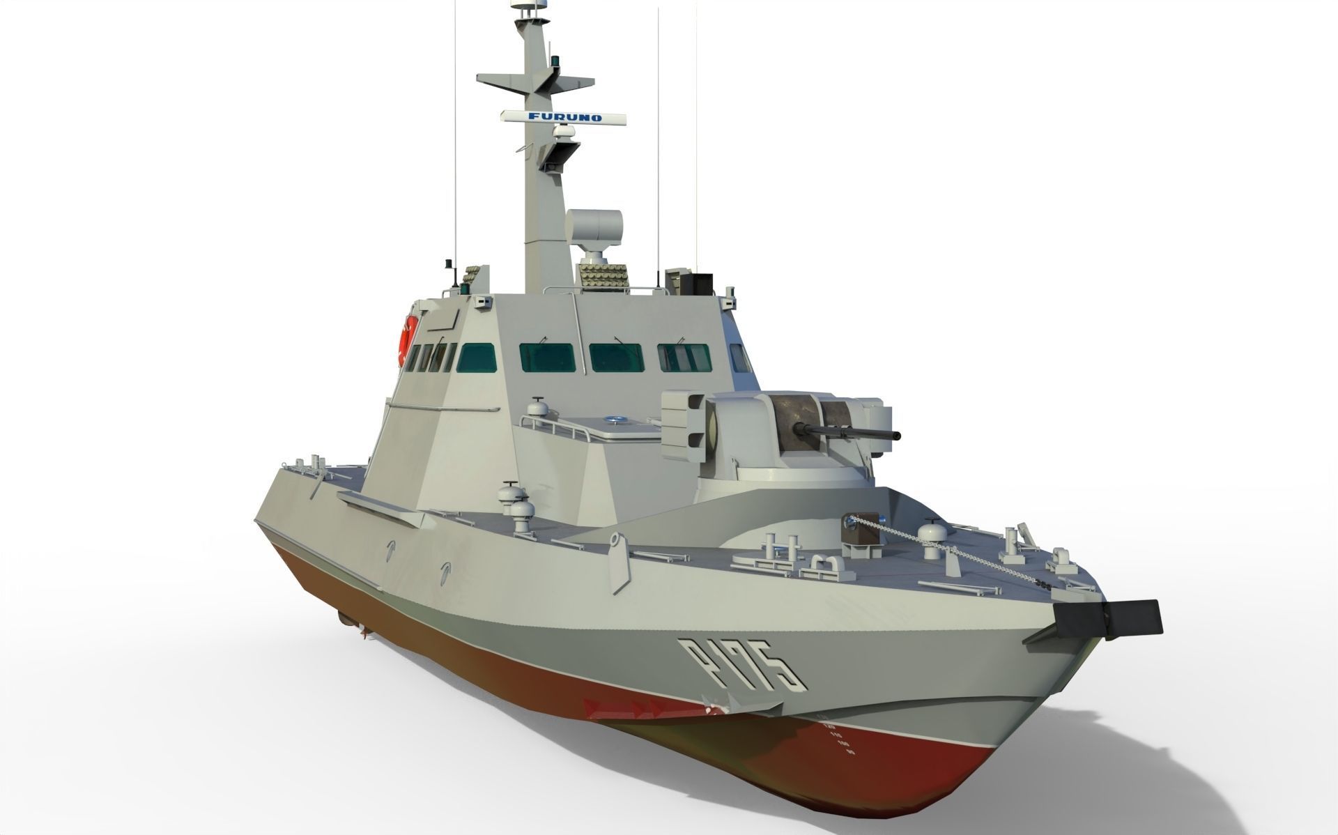 Ukrainian Gyurza-M class artillery boat 58155 3D model | CGTrader