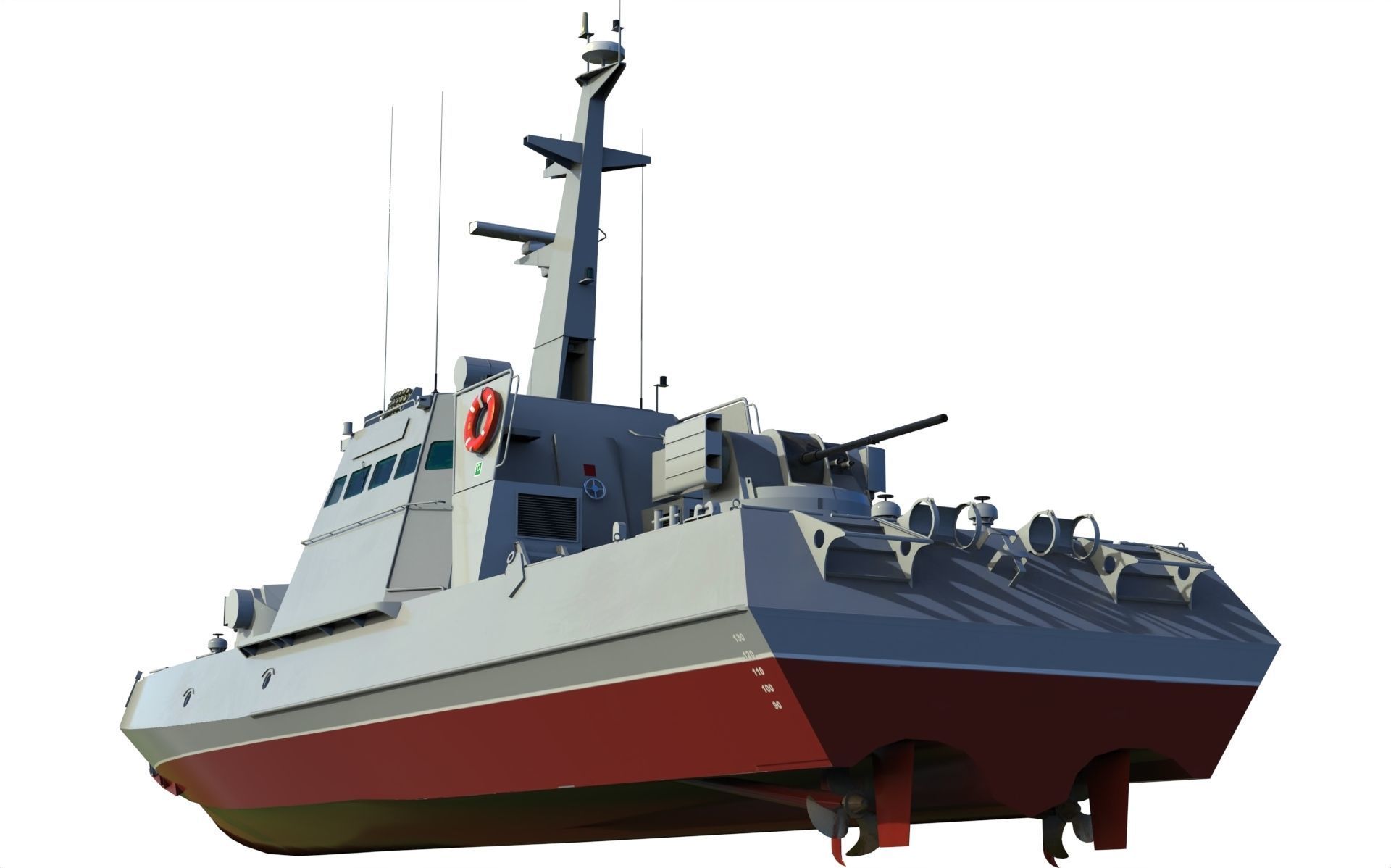 Ukrainian Gyurza-M class artillery boat 58155 3D model | CGTrader