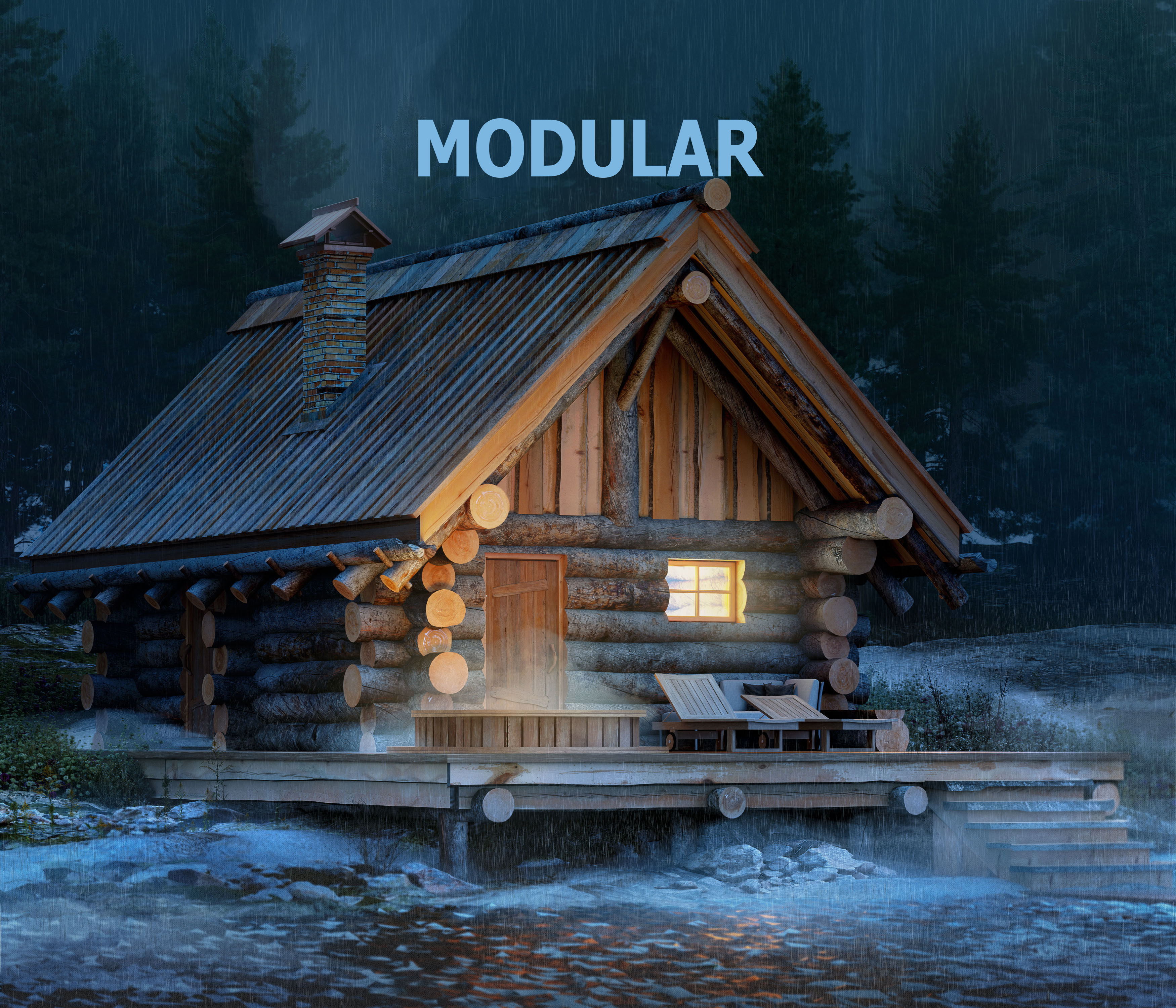 3D model Karelian bath Log house from Kelo VR / AR / low-poly | CGTrader