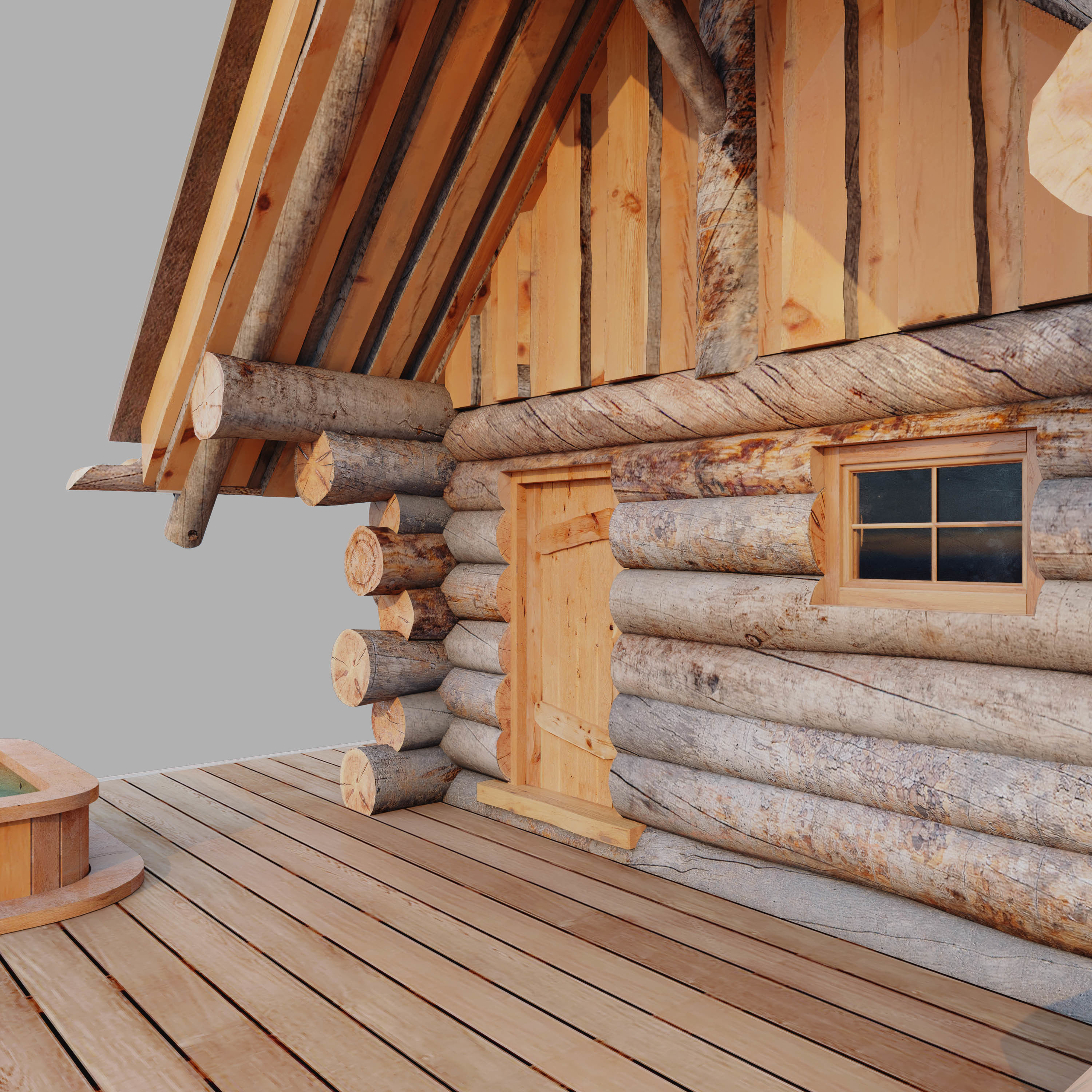 3D model Karelian bath Log house from Kelo VR / AR / low-poly | CGTrader