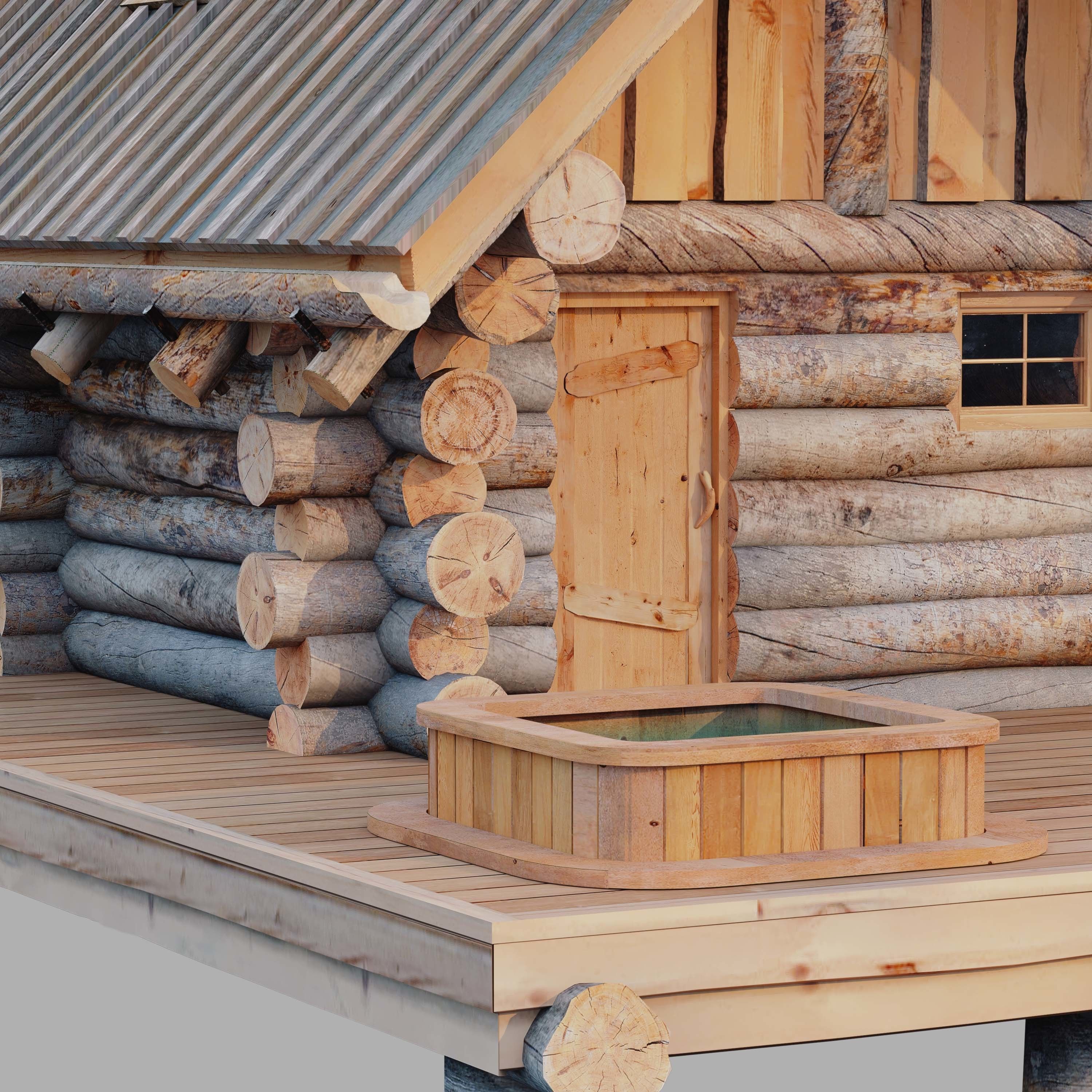 3D model Karelian bath Log house from Kelo VR / AR / low-poly | CGTrader