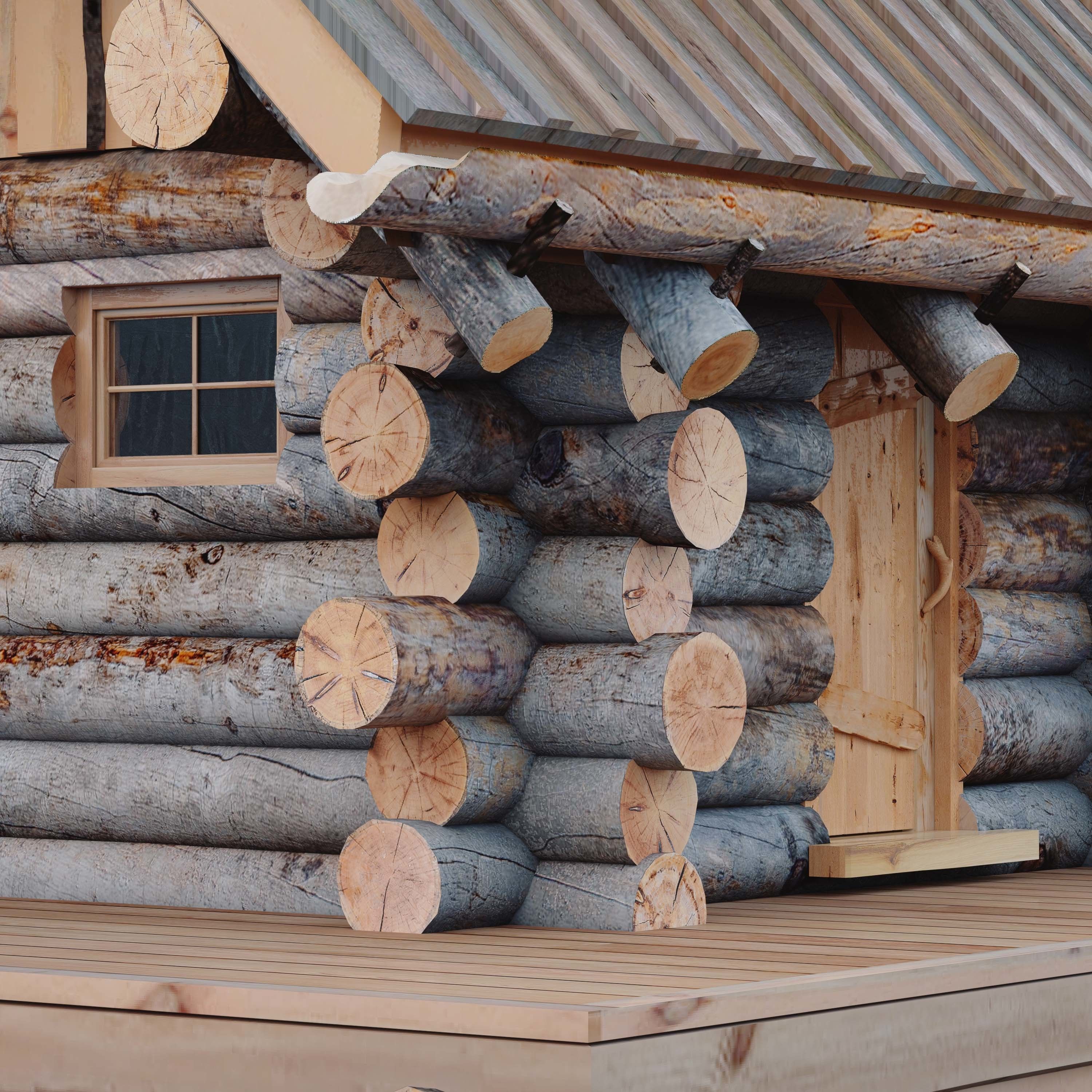 3D model Karelian bath Log house from Kelo VR / AR / low-poly | CGTrader