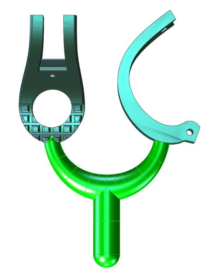 Earring Omega Clip 3D model 3D printable | CGTrader