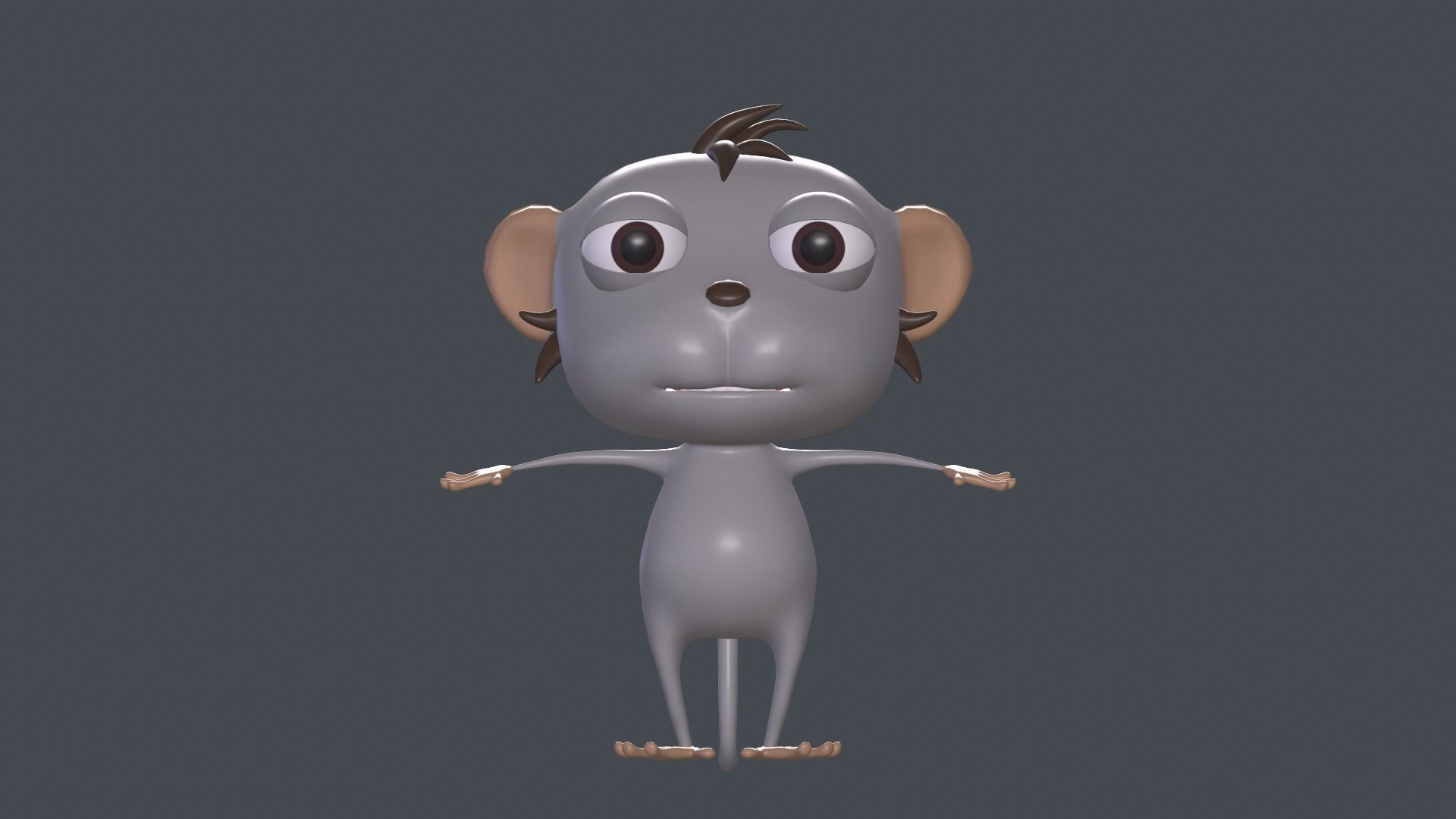 3D model Monkey Cartoon Rigged model VR / AR / low-poly | CGTrader