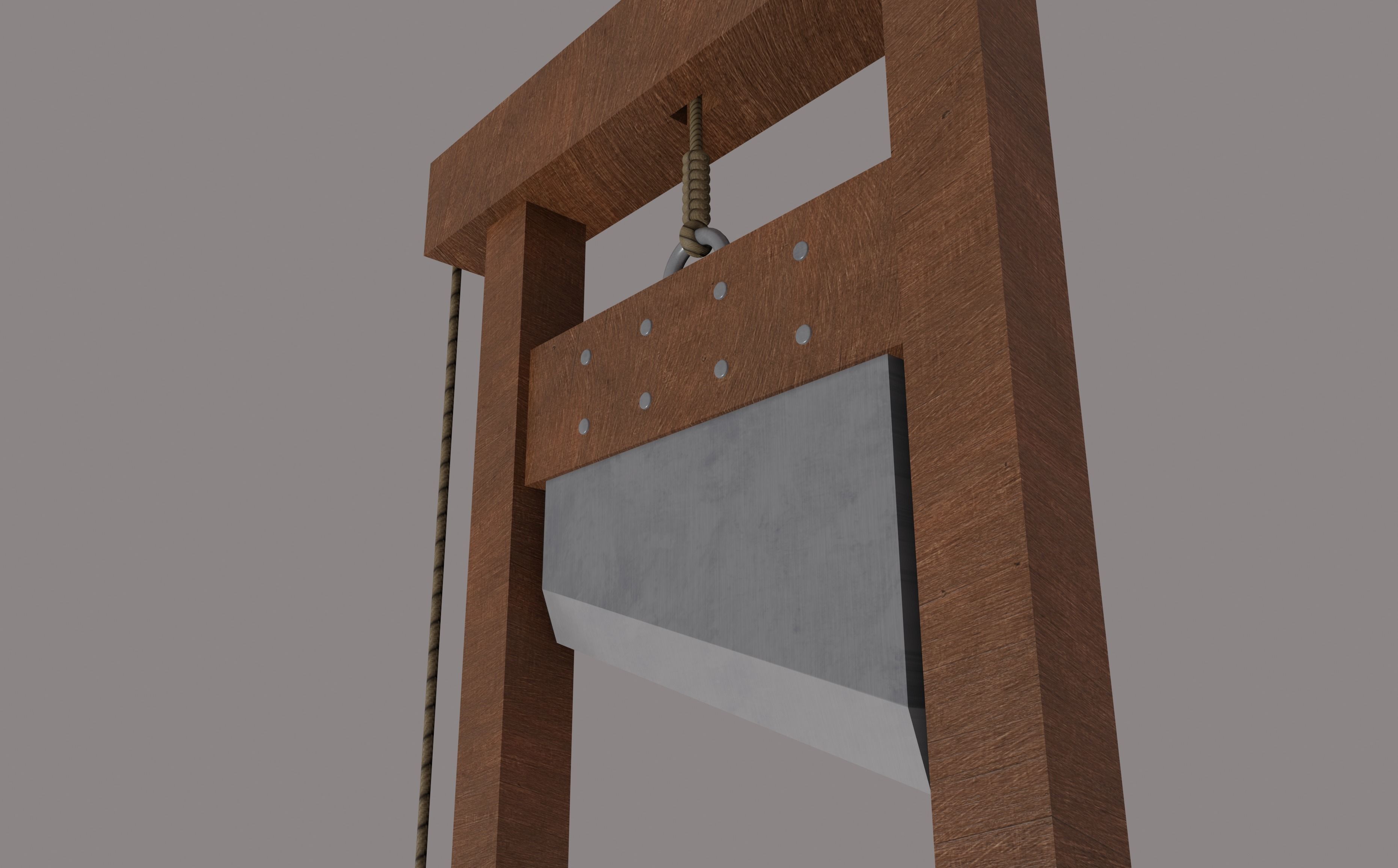 Guillotine 3D model rigged | CGTrader