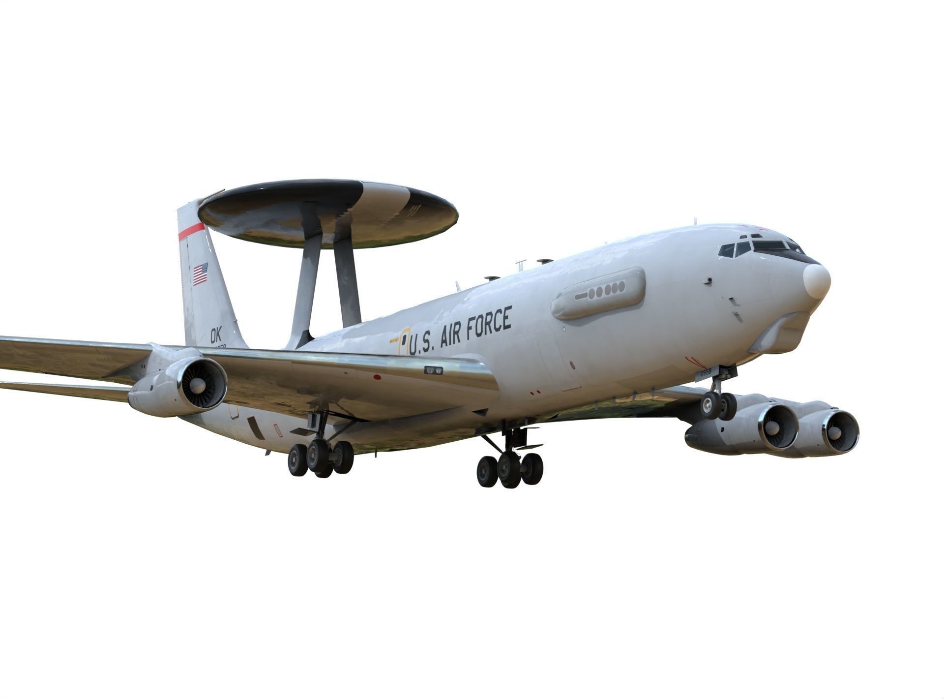 Boeing E-3 Sentry AWACS 3D model | CGTrader