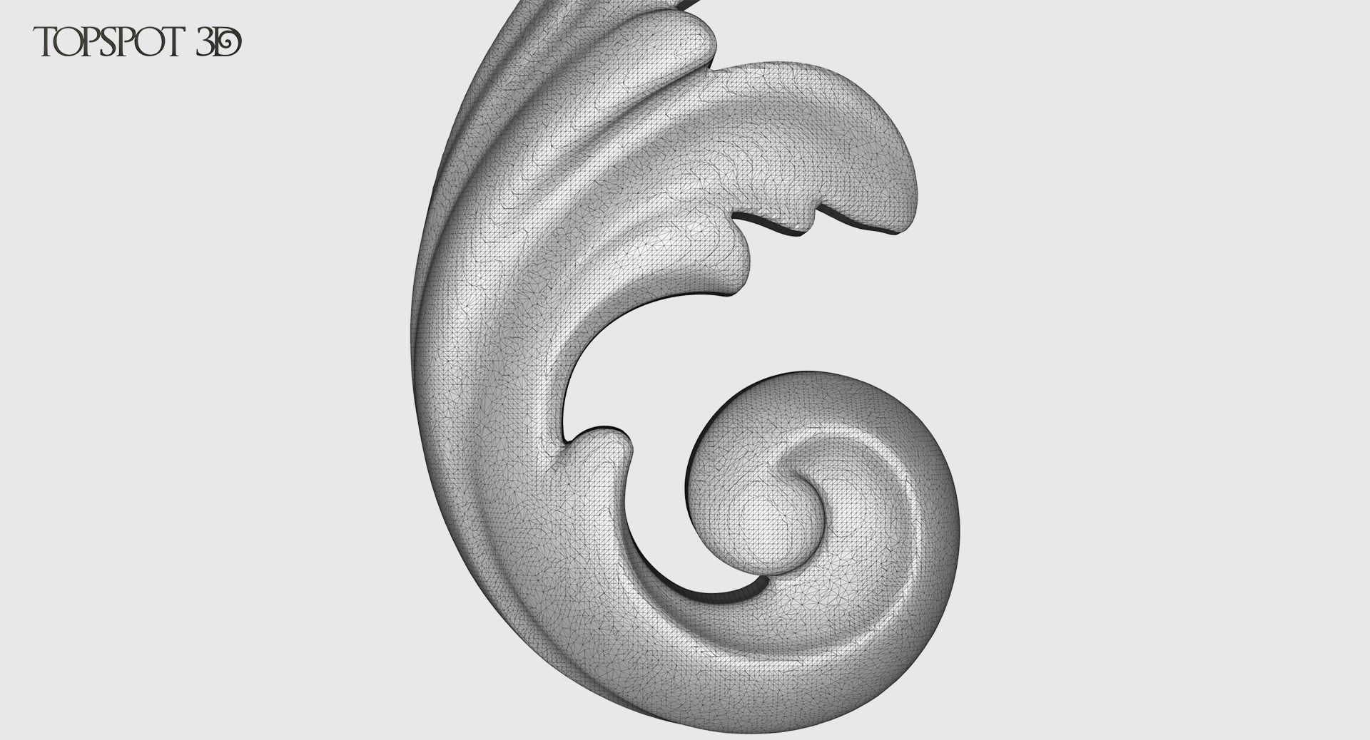 Acanthus Leaf Scroll free 3D model 3D printable | CGTrader