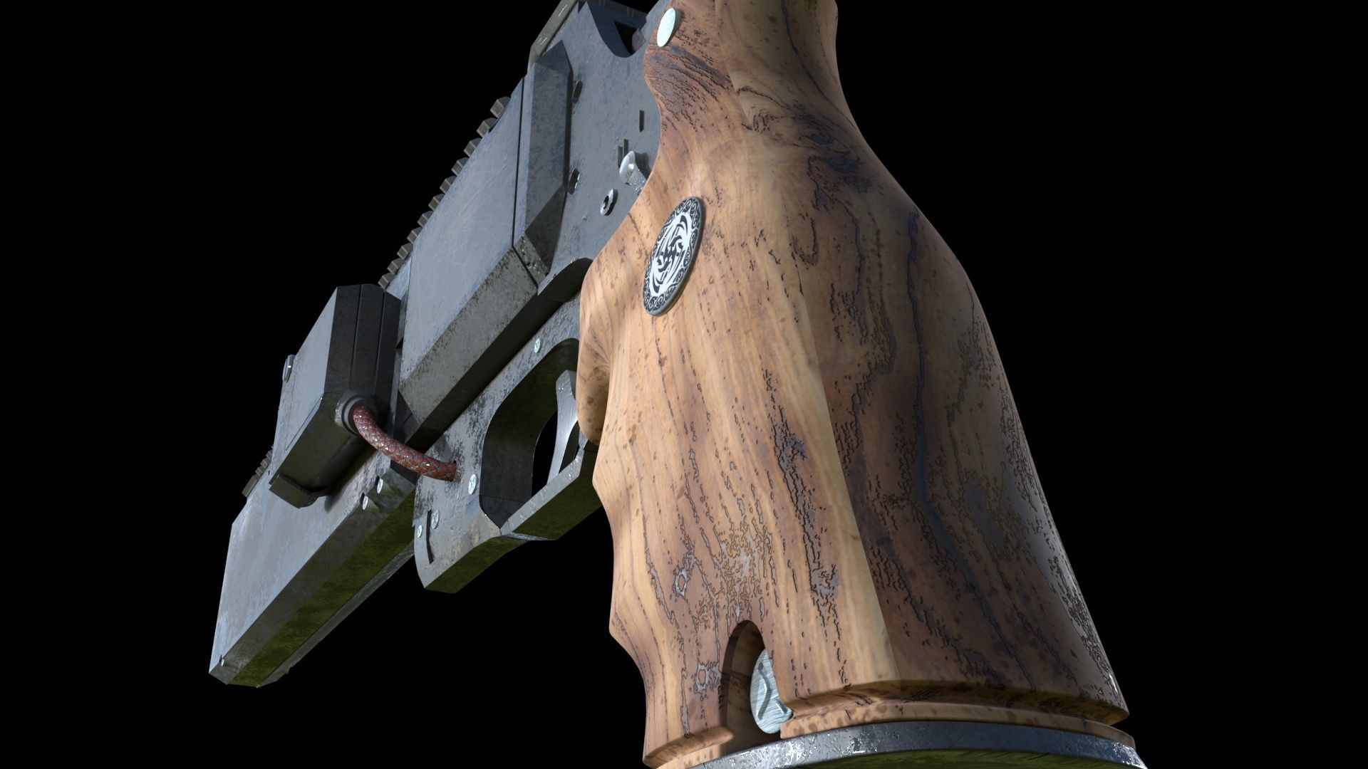 3D model Cyberpunk Sci-Fi POLICE revolver VR / AR / low-poly | CGTrader