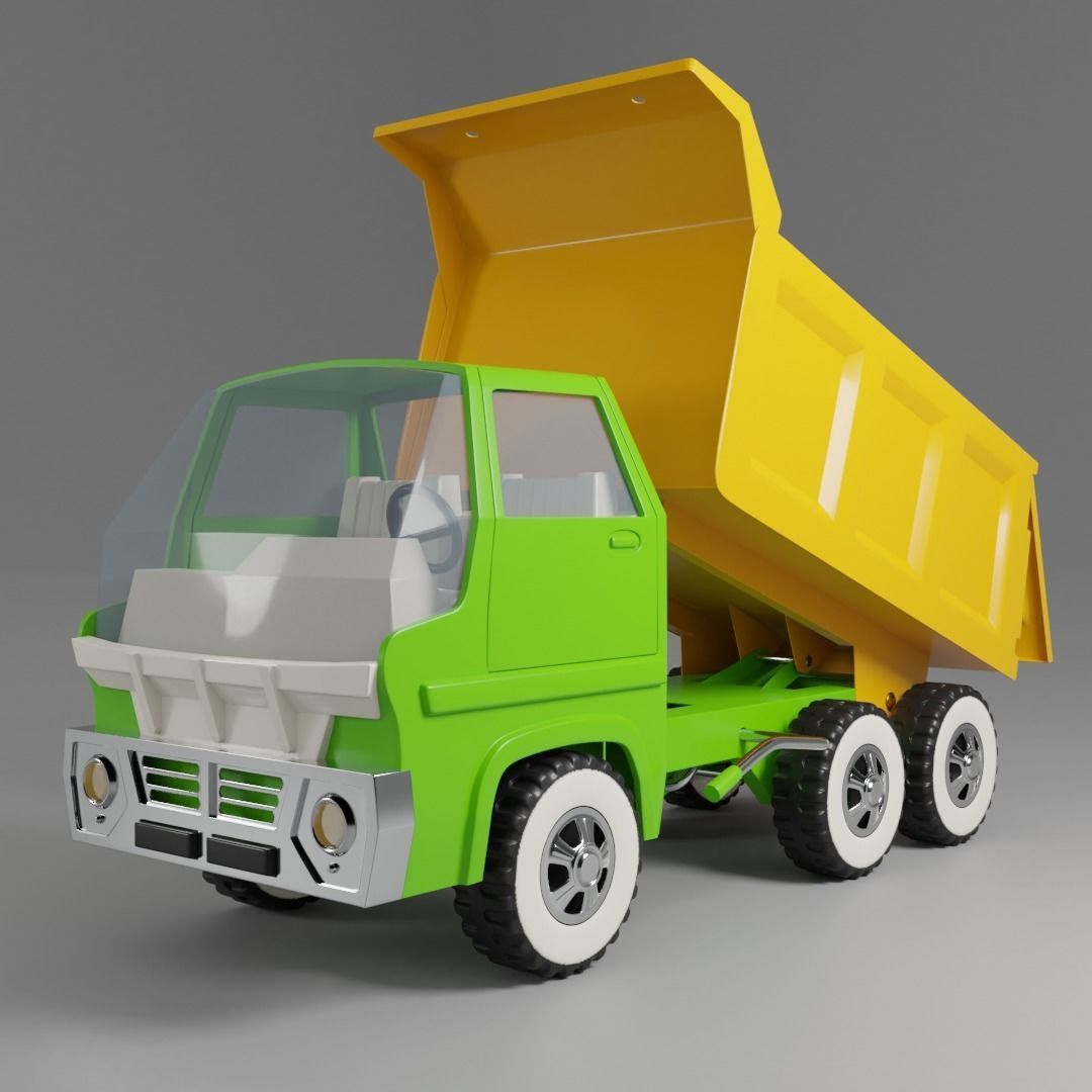 Toy Dump Truck with Shape Key 3D model animated | CGTrader