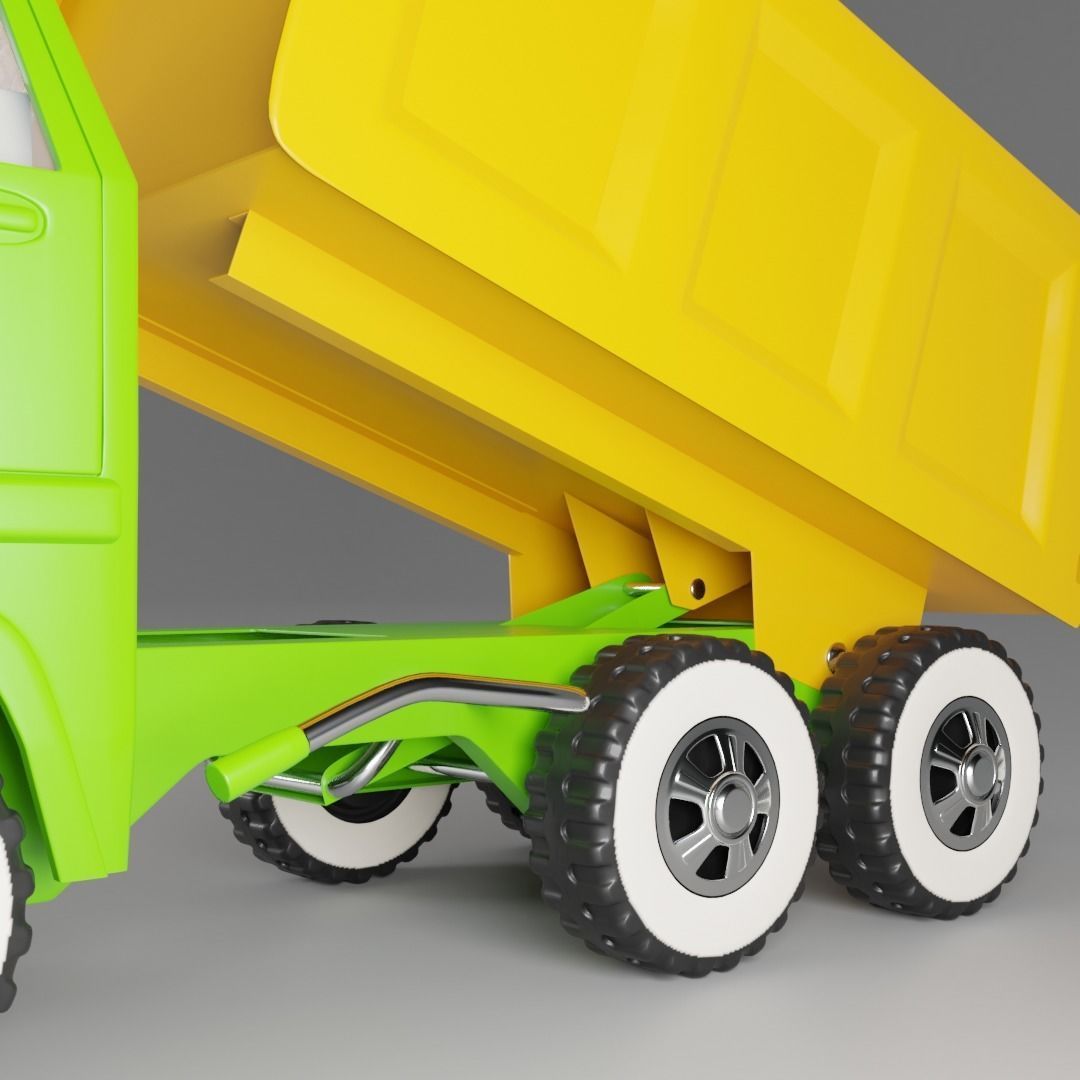 Toy Dump Truck with Shape Key 3D model animated | CGTrader