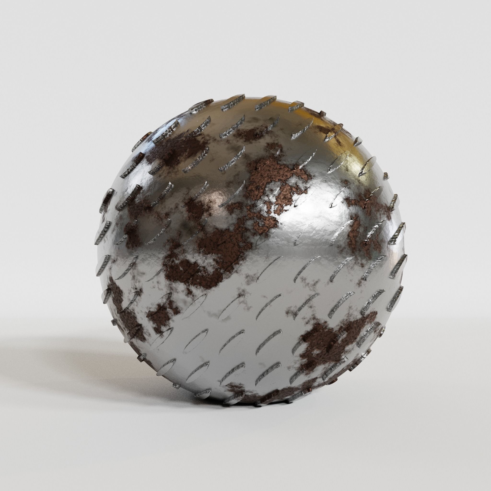 Texture Rusted Metal Tread Plate PBR Texture 4K Resolution VR / AR ...