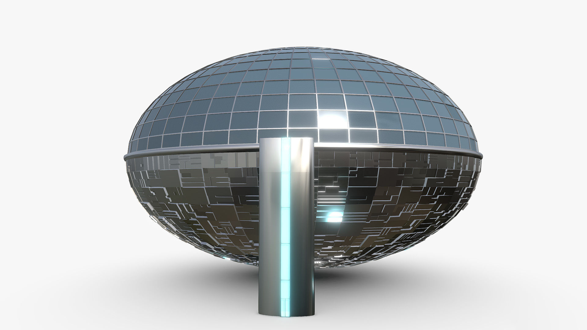 Ellipse building 3D model | CGTrader