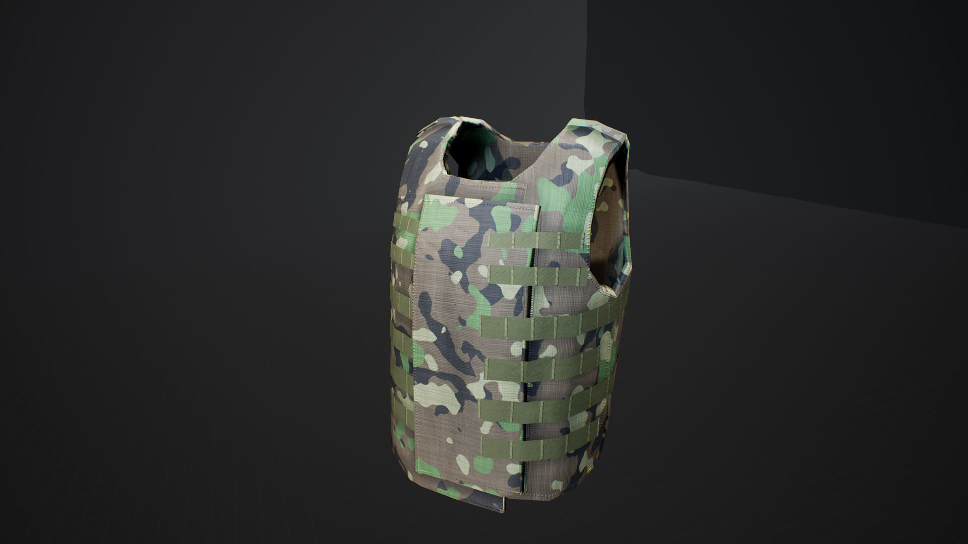 3D model Interceptor Body Armor Vest Low-poly model - UE4 - Camo System ...