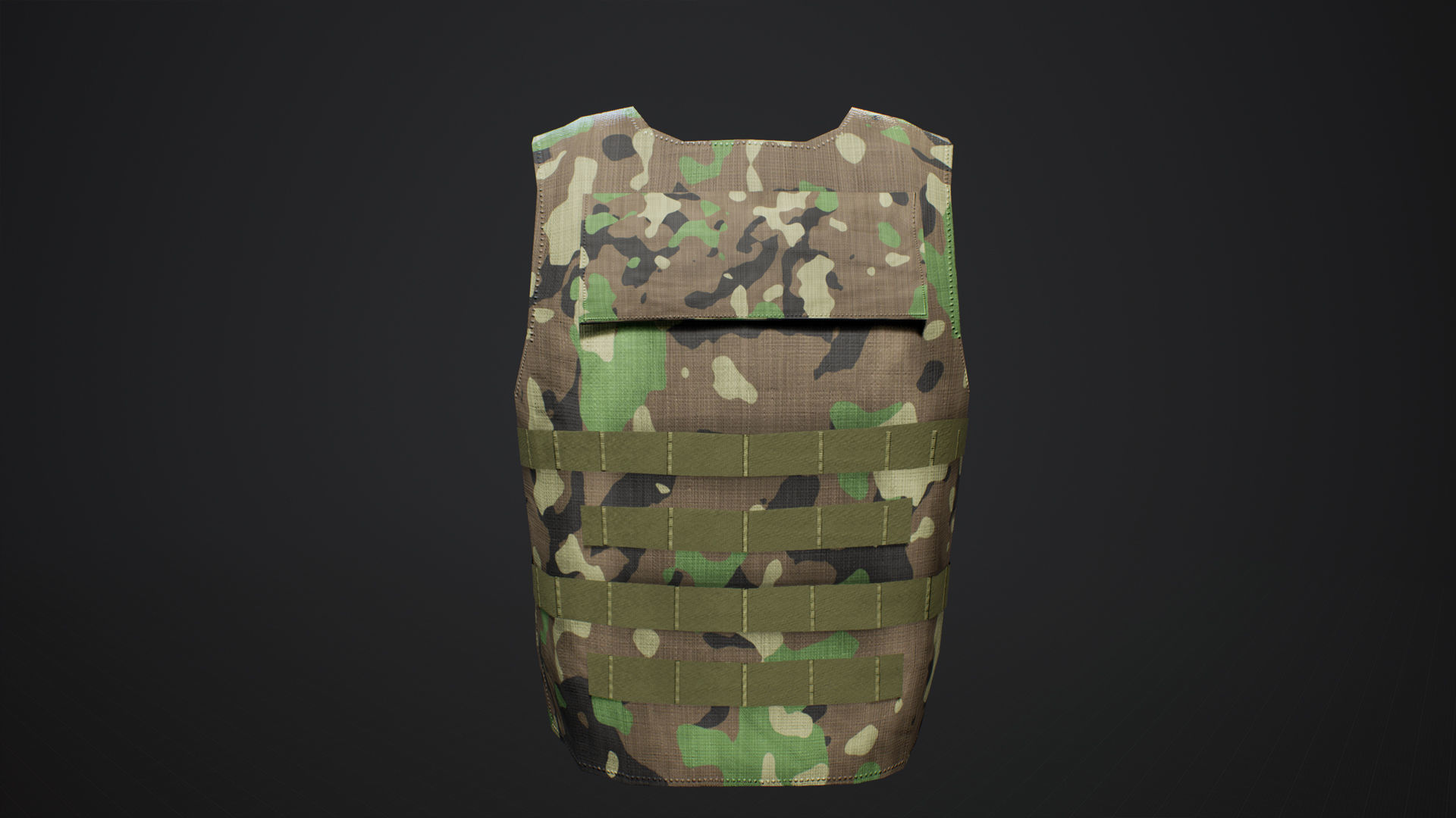 3D model Interceptor Body Armor Vest Low-poly model - UE4 - Camo System ...