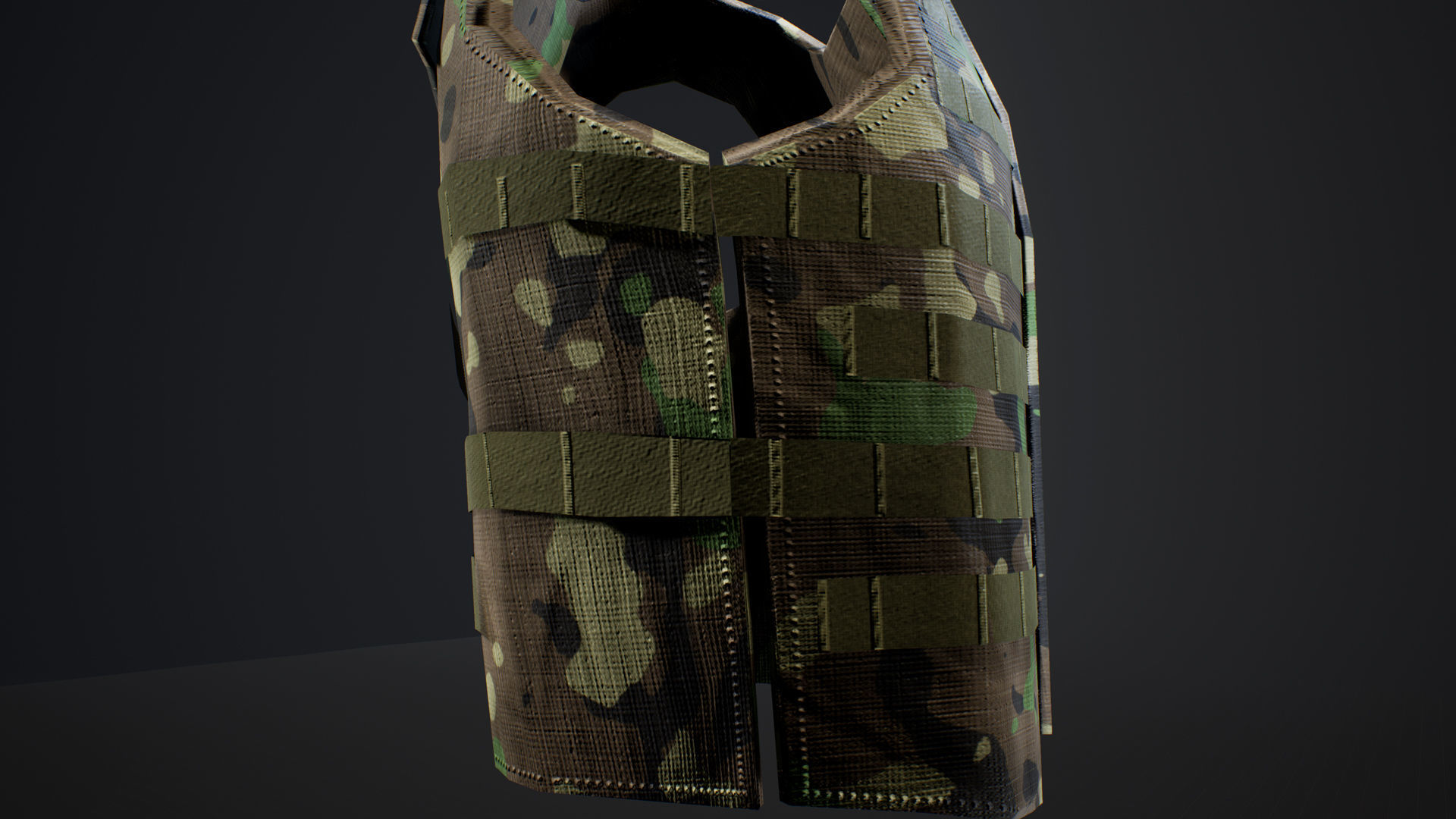 3D model Interceptor Body Armor Vest Low-poly model - UE4 - Camo System ...