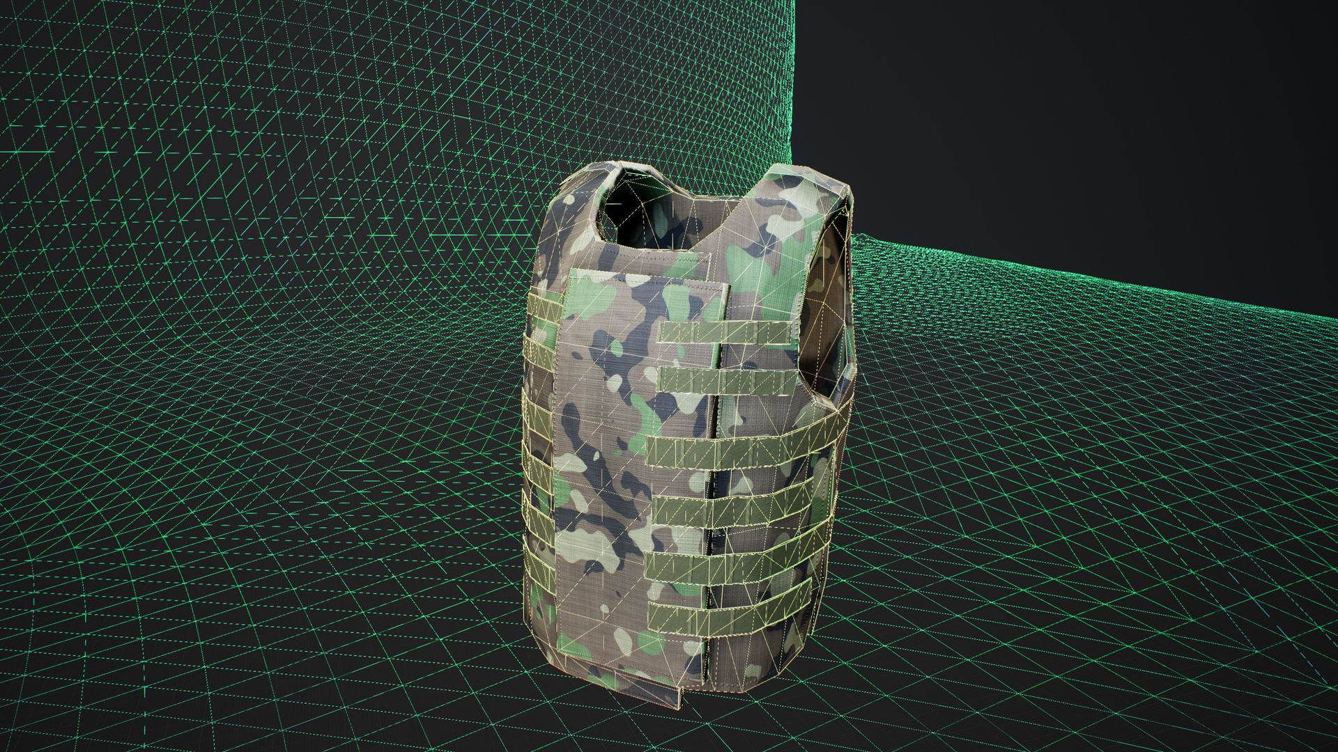 3D model Interceptor Body Armor Vest Low-poly model - UE4 - Camo System ...