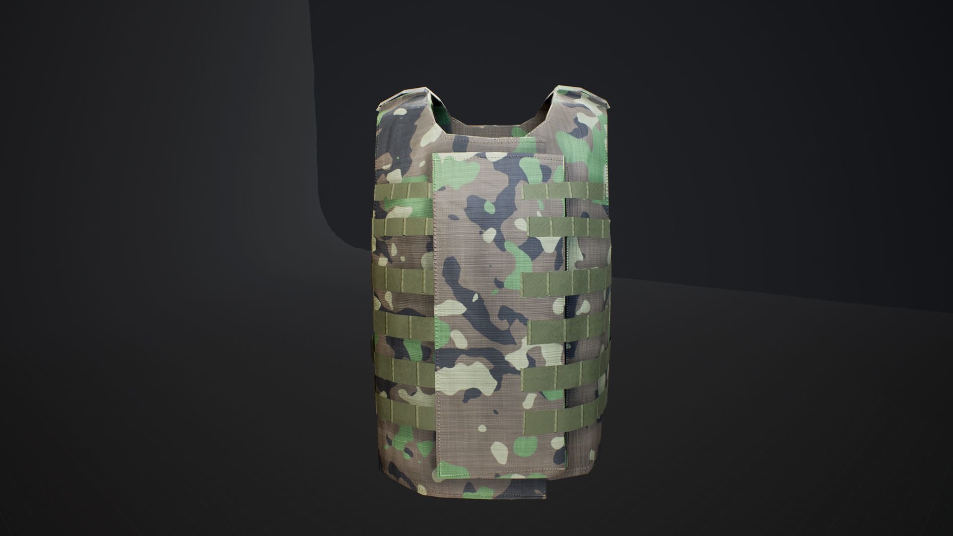 3D model Interceptor Body Armor Vest Low-poly model - UE4 - Camo System ...